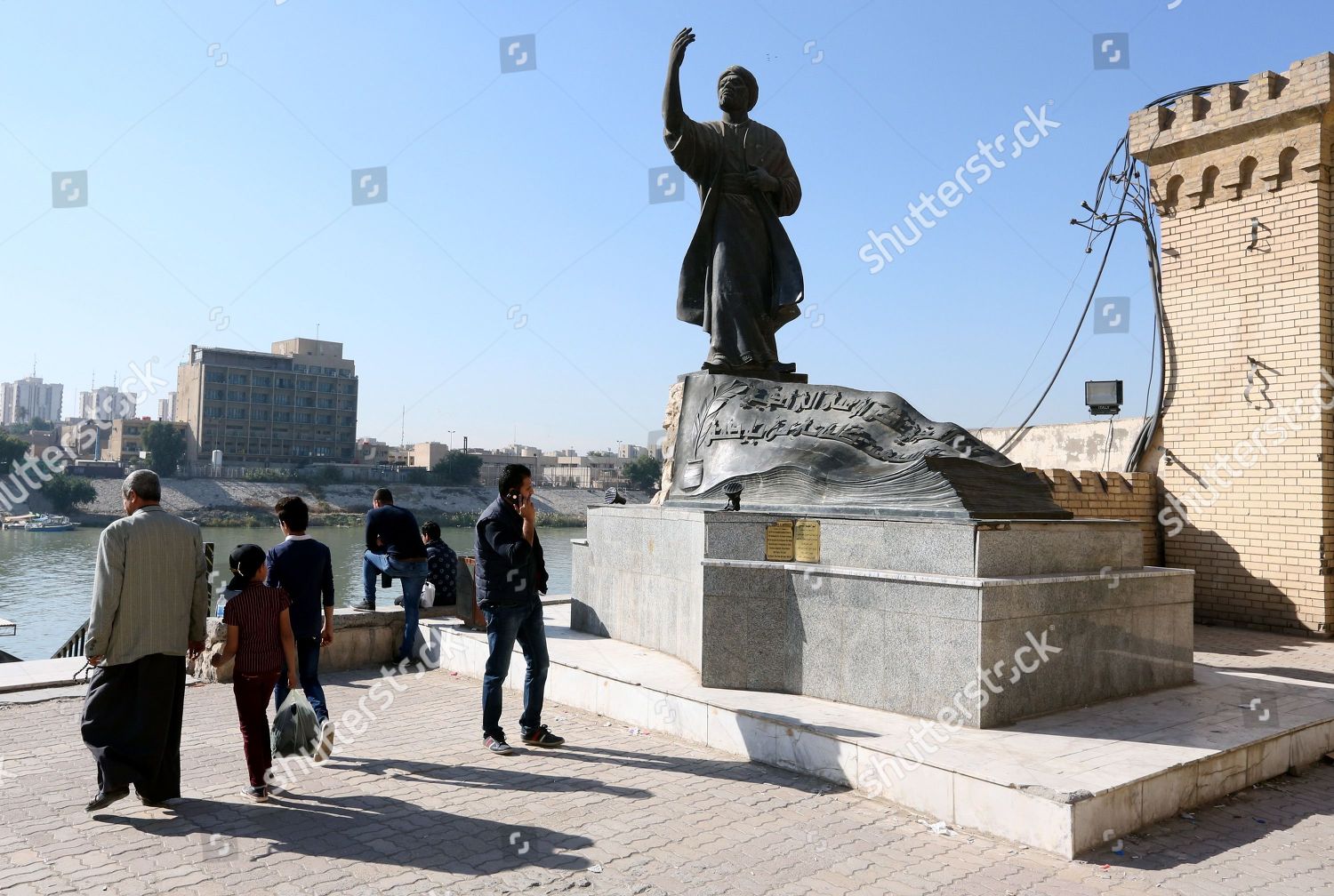 Iraqis Walk Next Statue Mutanabi Legendary Editorial Stock Photo ...