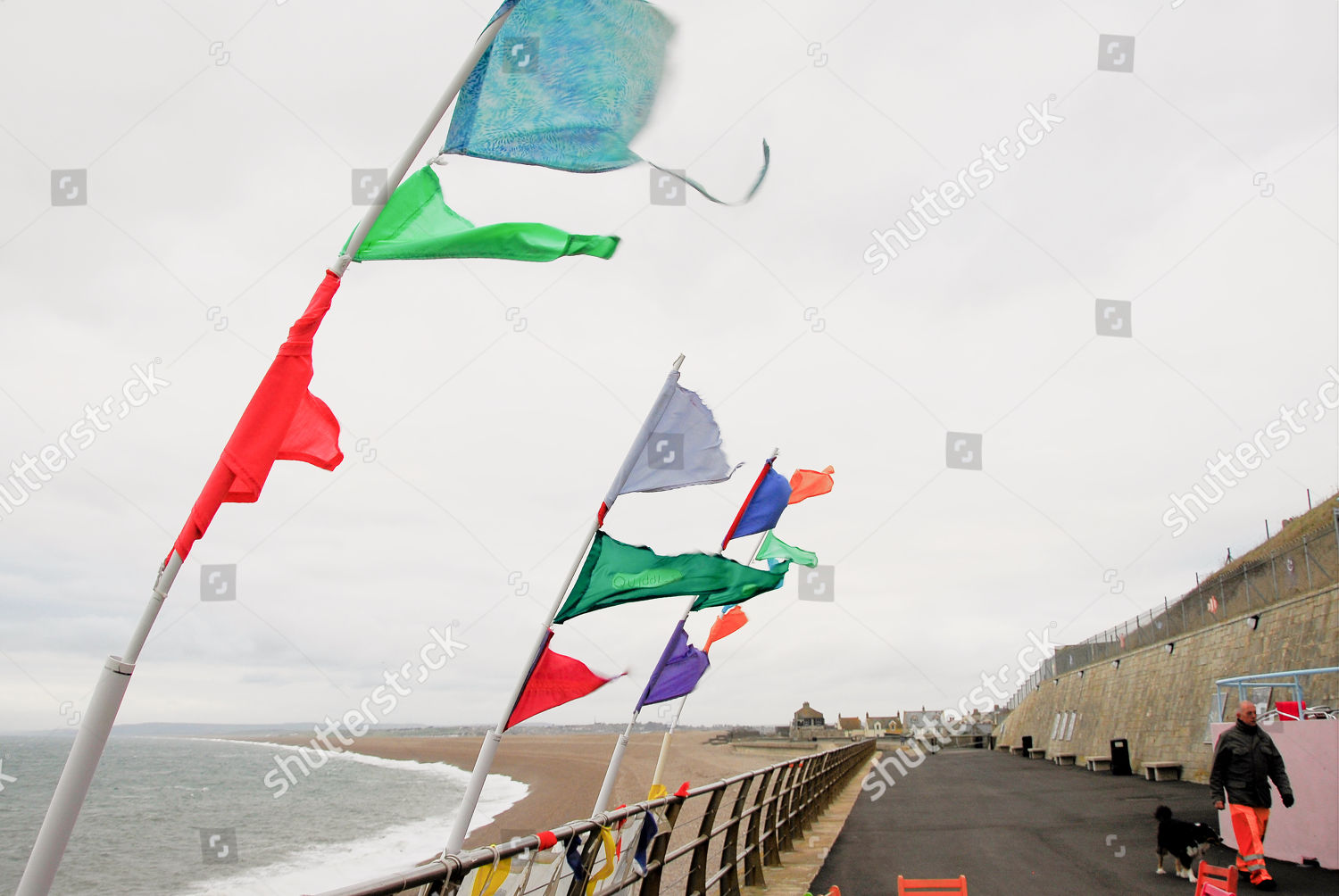 Storm Caroline Makes Flags Flutter Blows Editorial Stock Photo - Stock ...