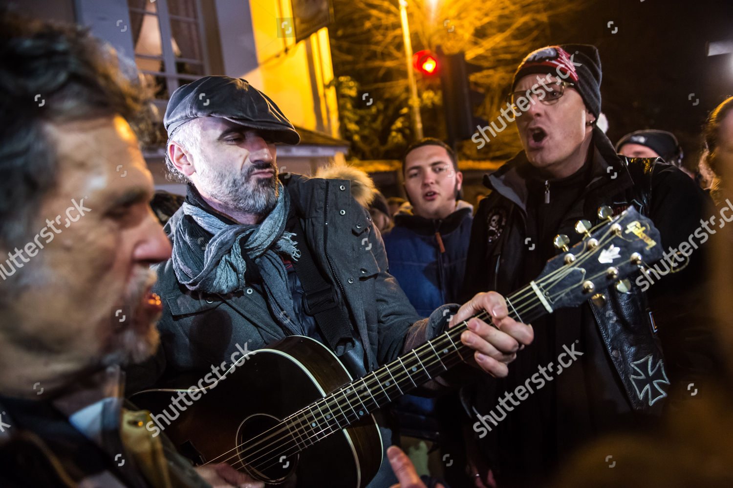 Johnny Hallydays Fans Sing His Songs Editorial Stock Photo - Stock ...