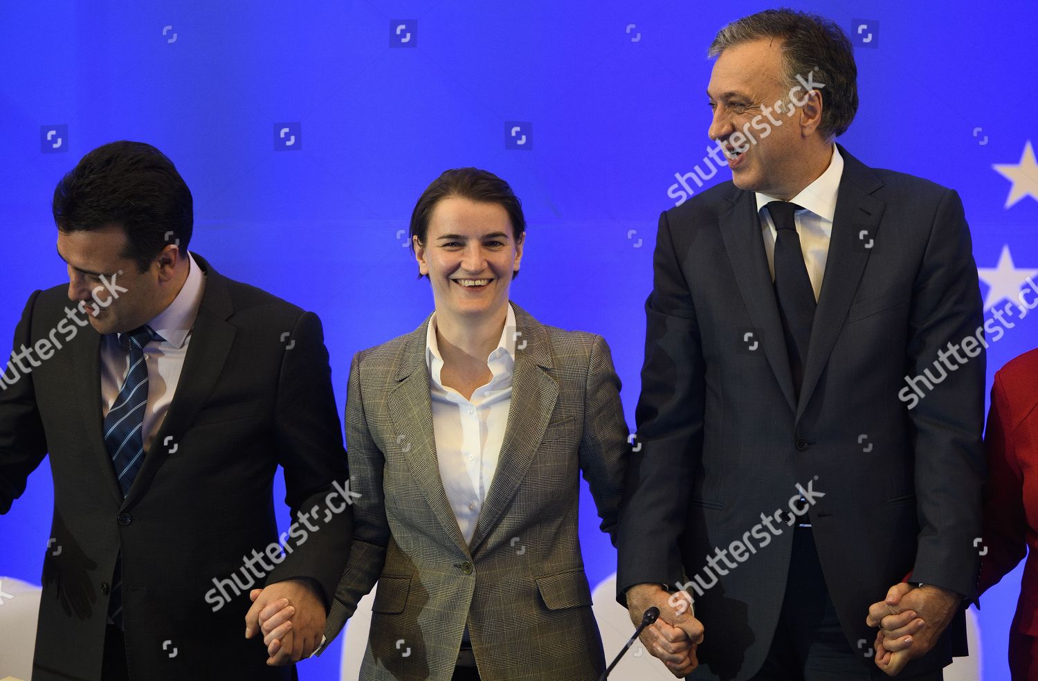 Filip Vujanovic Zoran Zaev Ana Burnaby Editorial Stock Photo - Stock ...