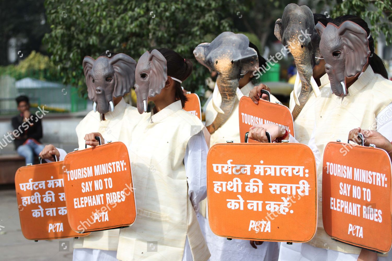 Peta Members Holding Signs That Read Editorial Stock Photo - Stock ...