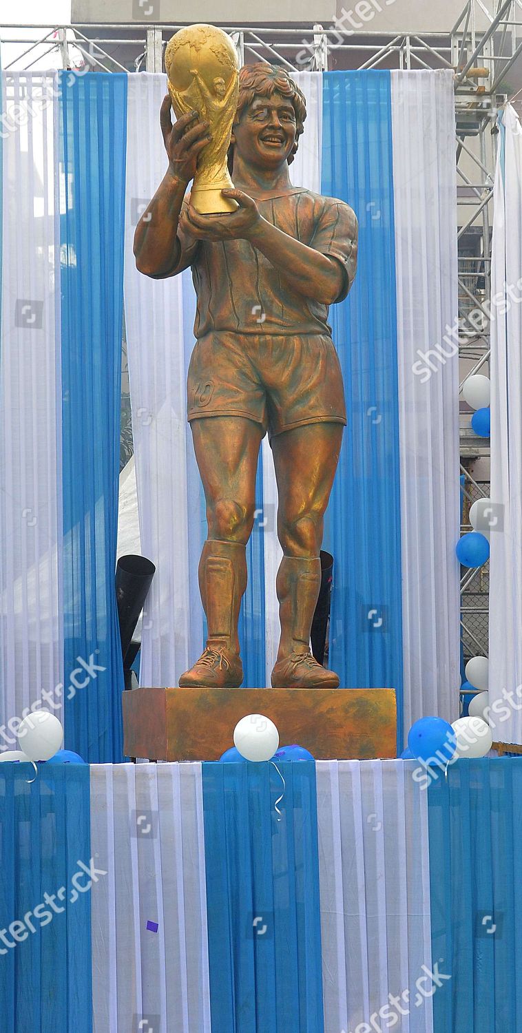12 Feet Tall Statue Maradona Statue Editorial Stock Photo - Stock Image ...