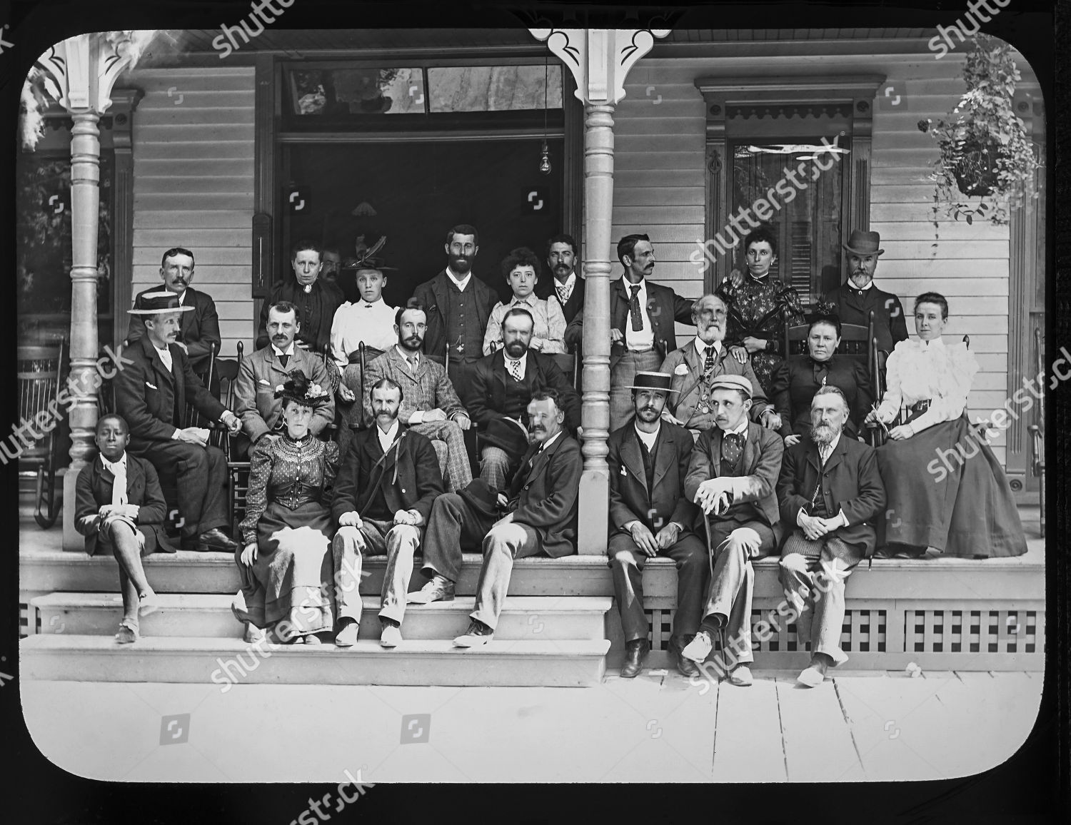 Historic Portrait Group Men Women Caucasian Editorial Stock Photo ...