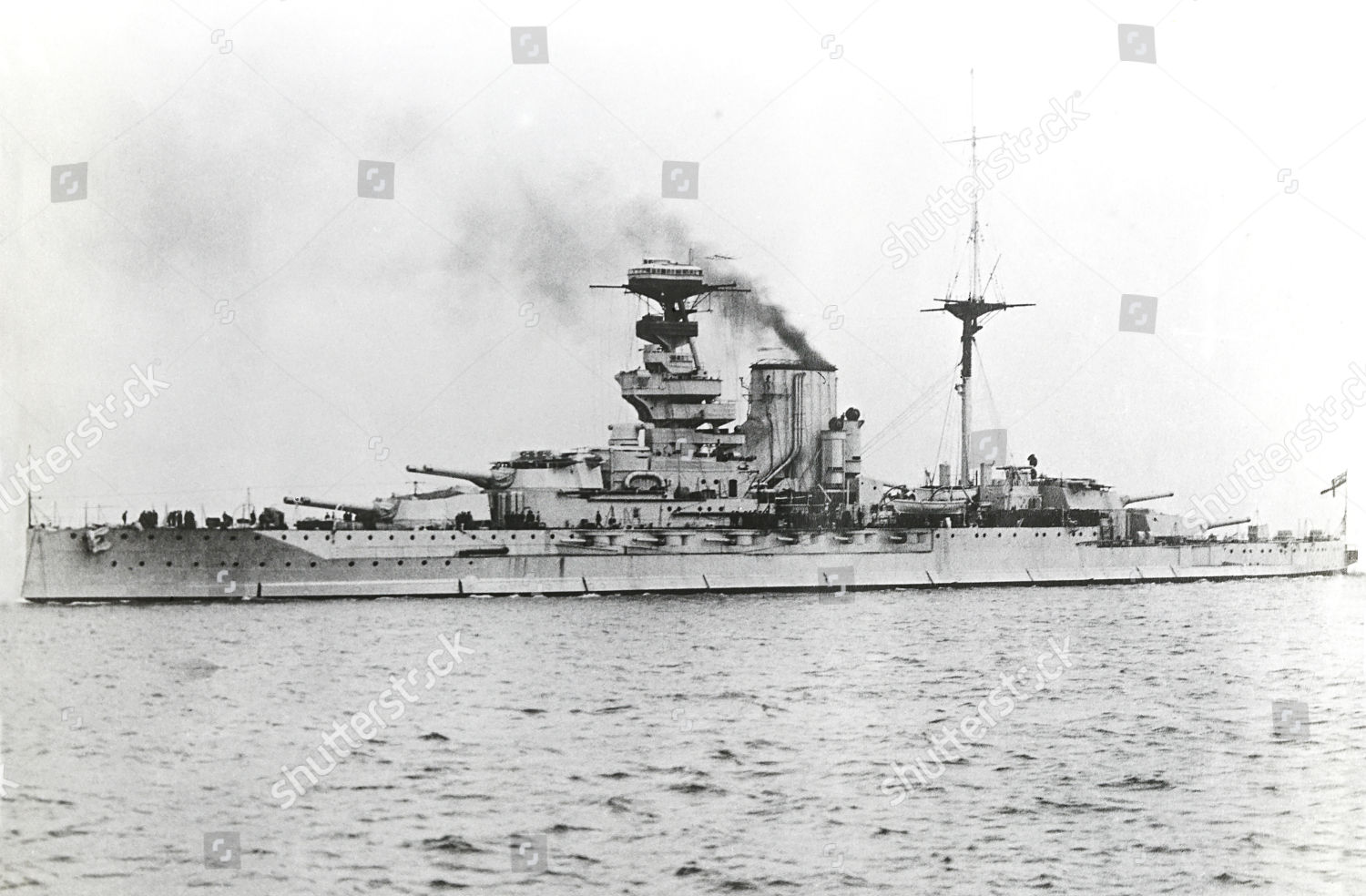 Hms Warspite Queen Elizabethclass Battleship Built Editorial Stock ...