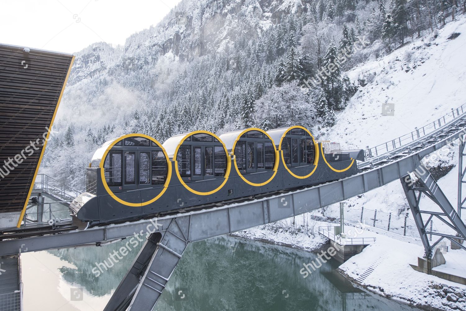 New Steepest Funicular Railway World Stoos Editorial Stock Photo ...