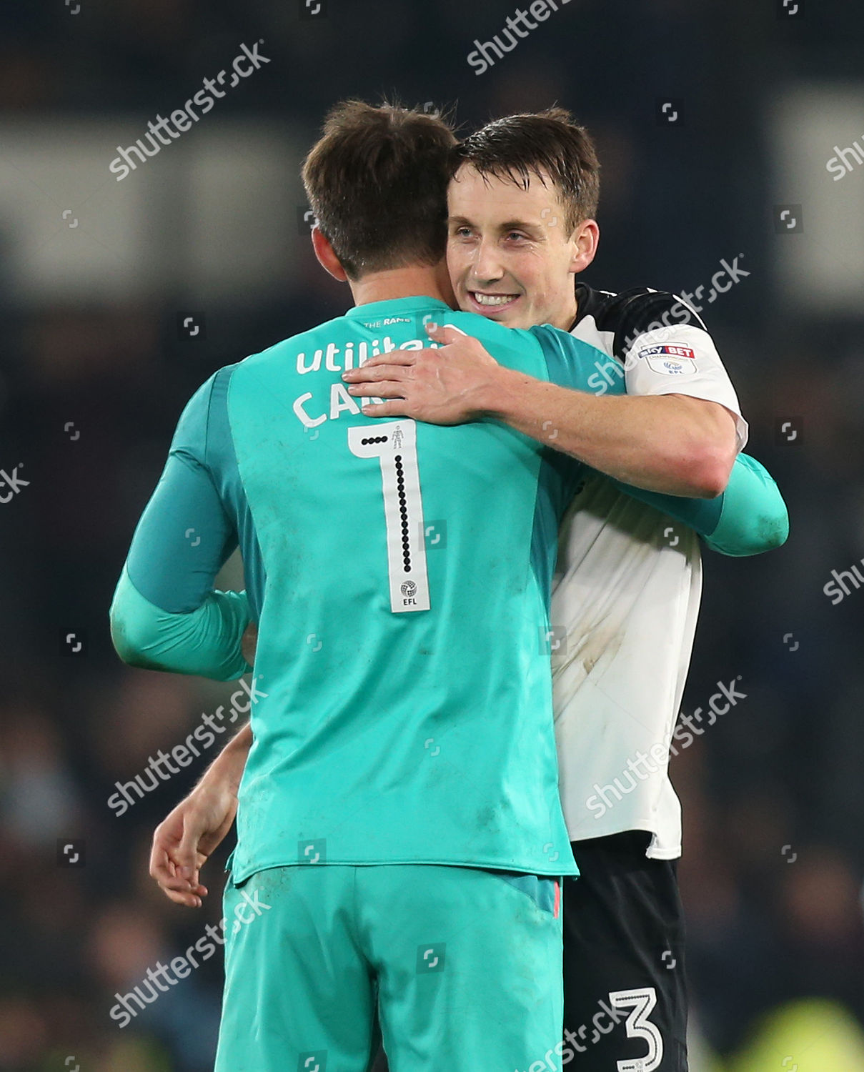 Derby Countys Craig Forsyth Celebrates Victory Foto de stock de ...