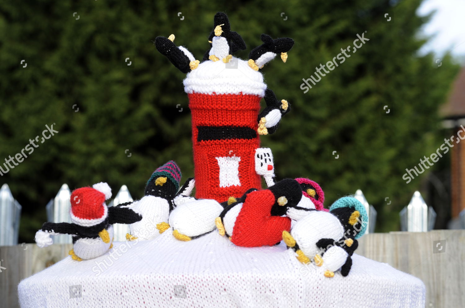 Knitted Toppers On Top Post Boxes Editorial Stock Photo - Stock Image ...
