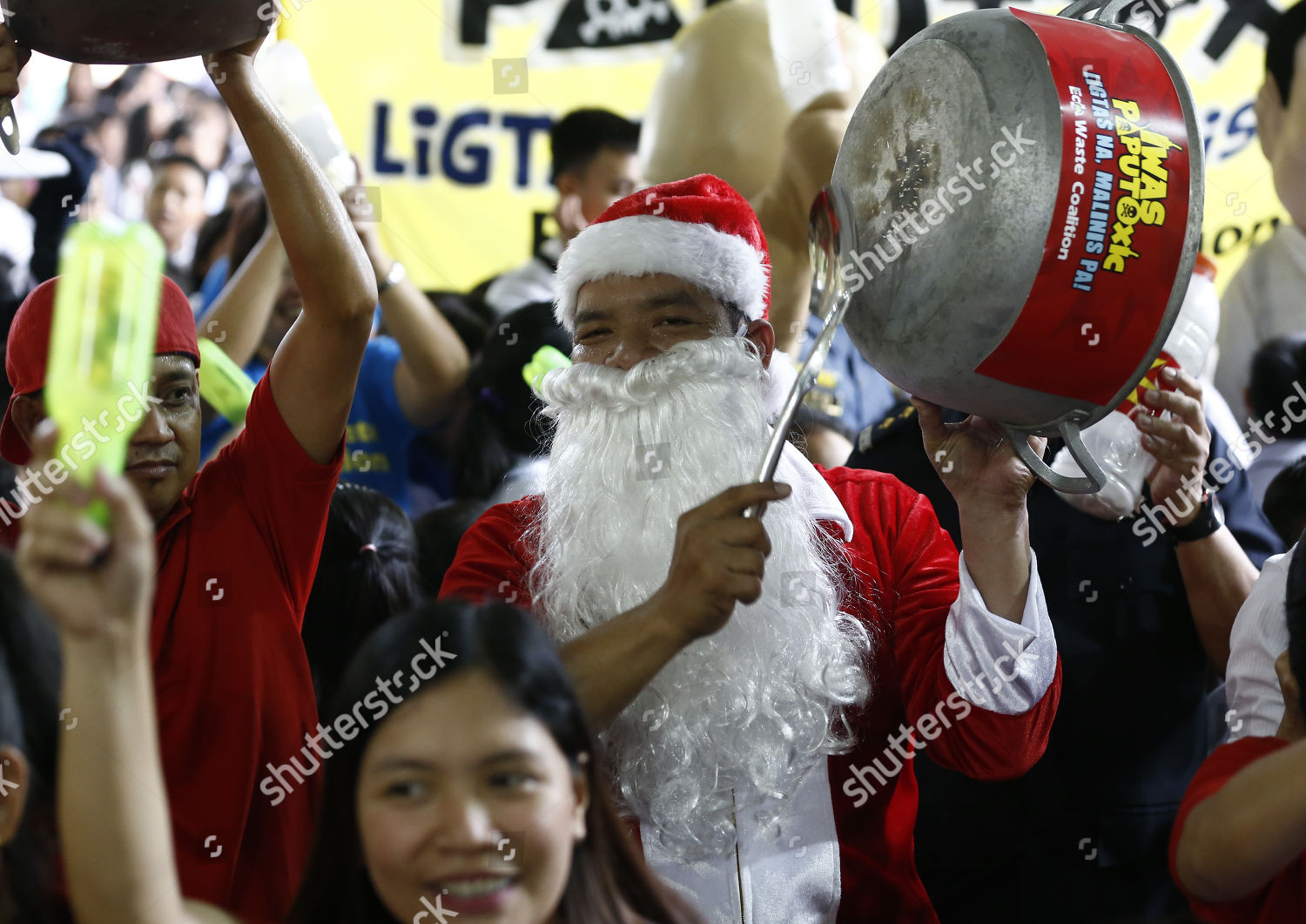 Filipino Santa Claus Costume Makes Noise Editorial Stock Photo - Stock ...