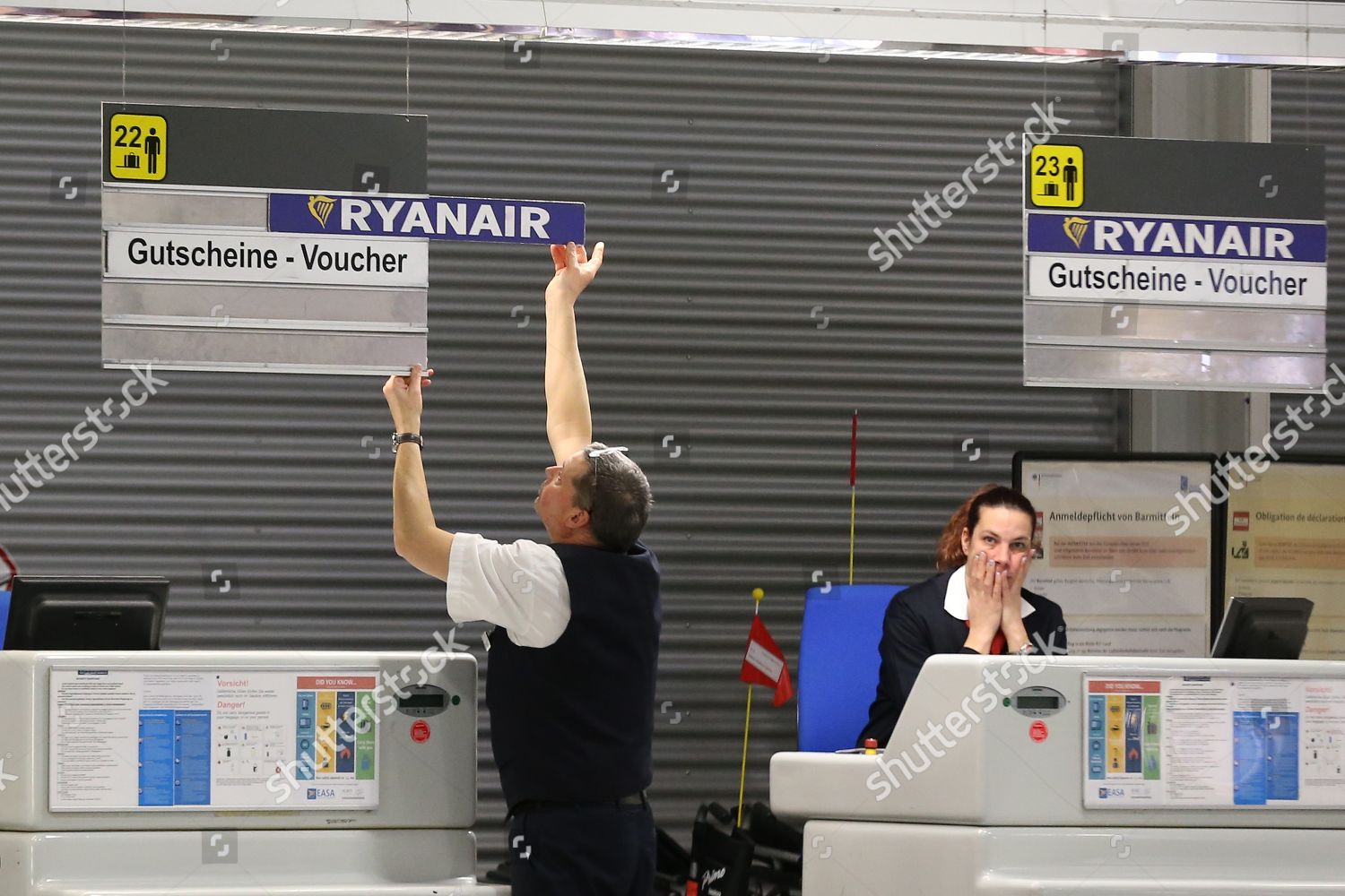 Terminal Staff During Pilots Strike Irish Editorial Stock Photo - Stock ...