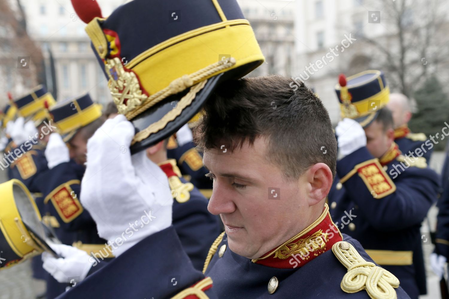 Romanian Honor Guard Soldiers Pay Their Editorial Stock Photo - Stock ...