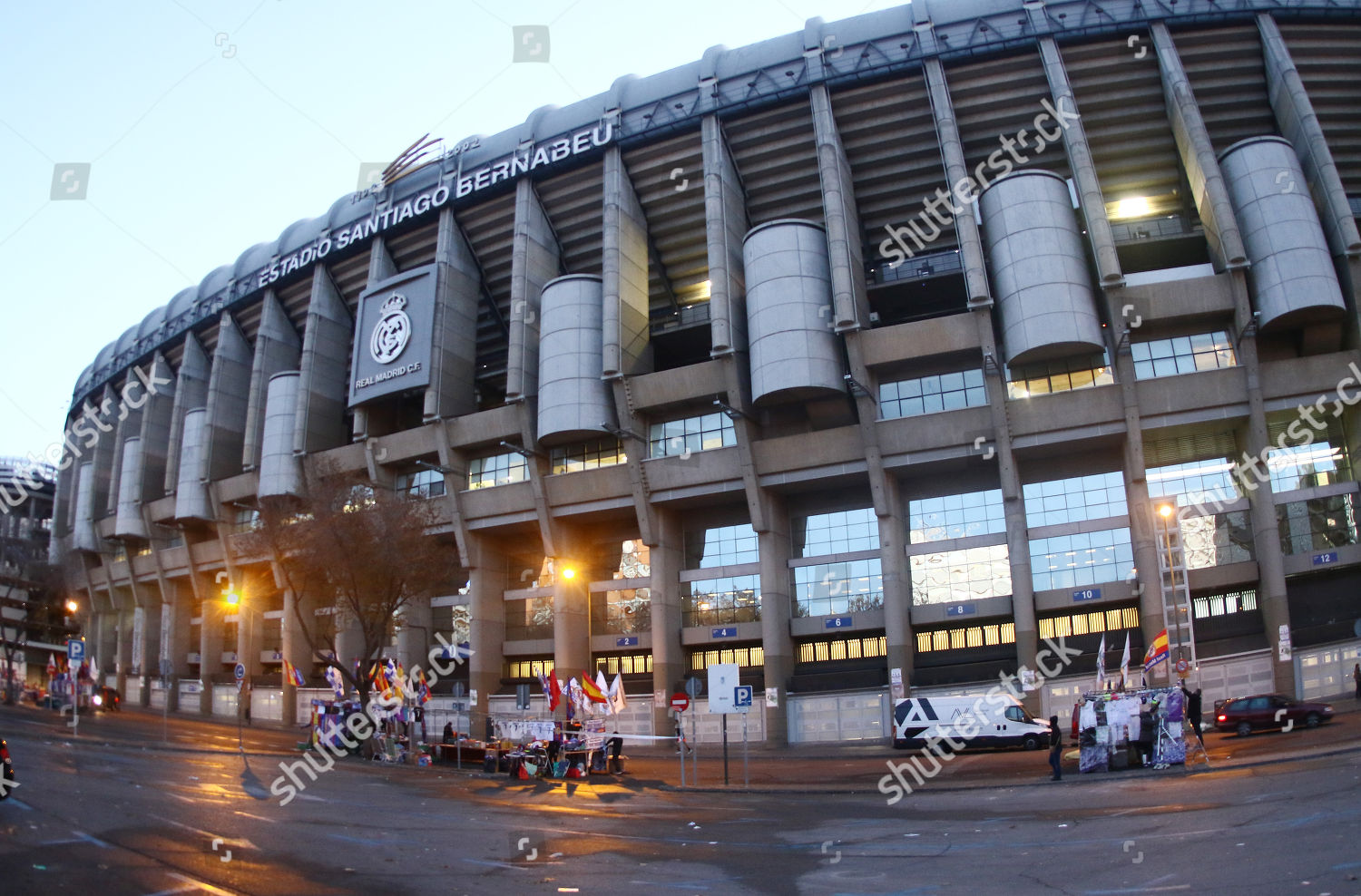 Dawn Outside Santiago Bernabeu Stadium Editorial Stock Photo - Stock ...