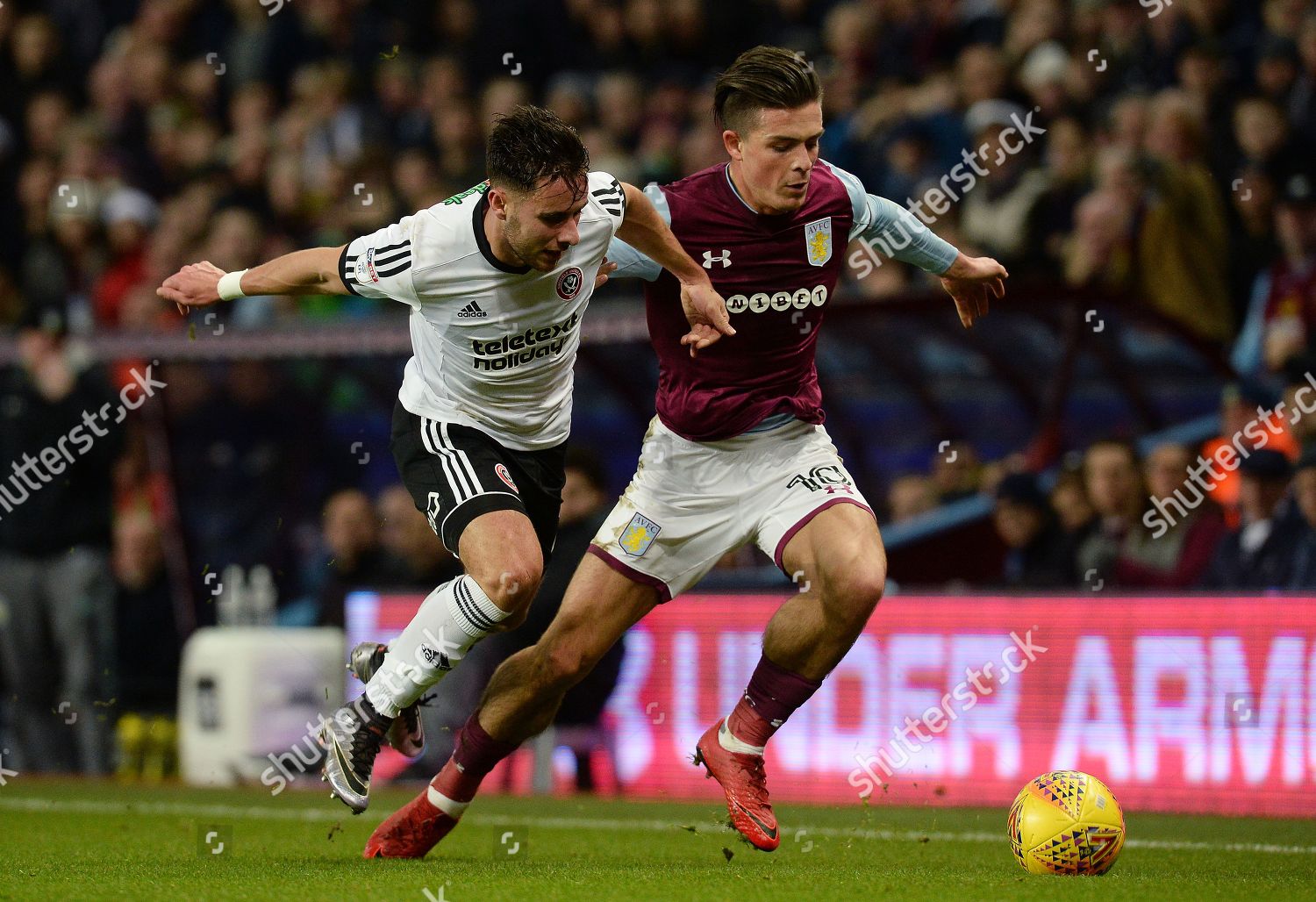 George Baldock Sheffield United Jack Grealish Editorial Stock Photo ...