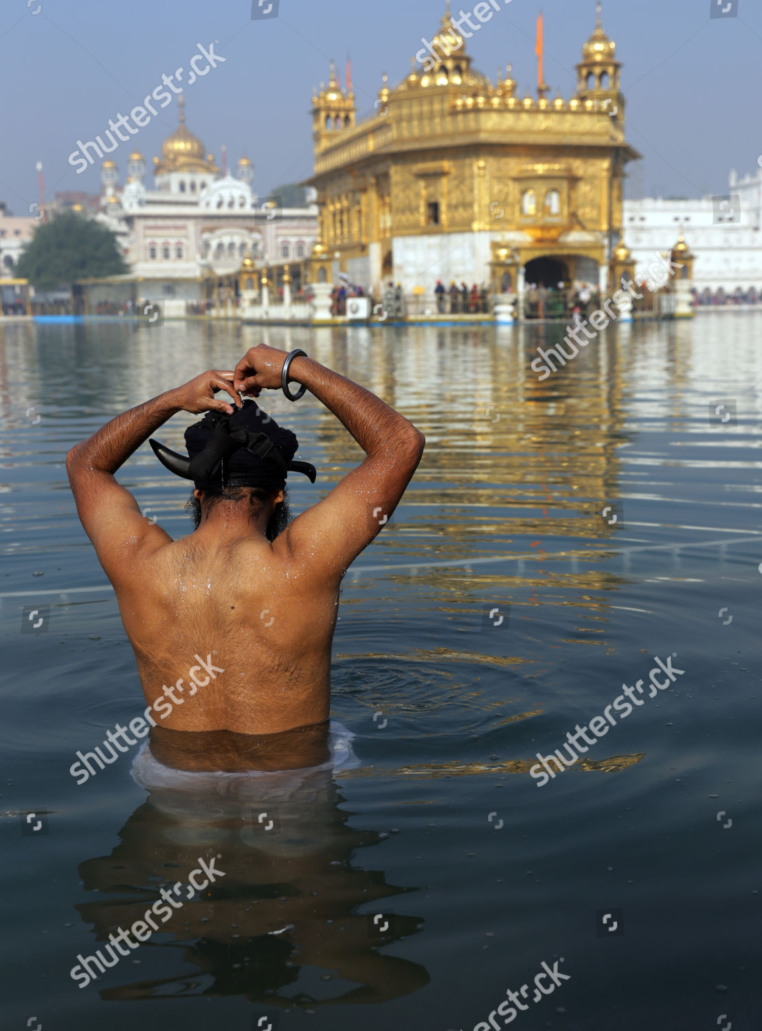 Baptized Sikh Man Takes Holy Dip Editorial Stock Photo - Stock Image ...