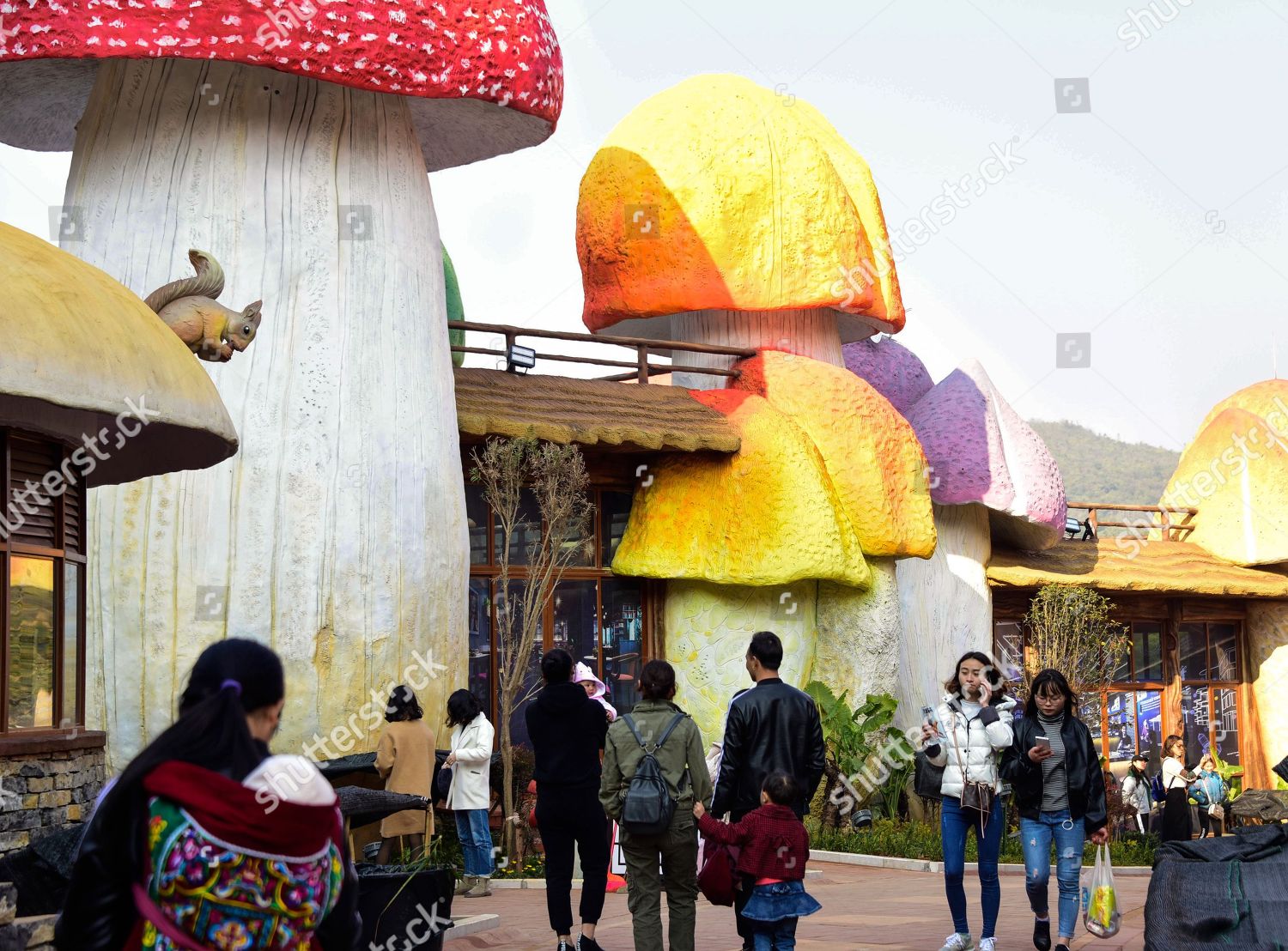Mushroom Shaped Buildings Sculptures Can Be Editorial Stock Photo ...