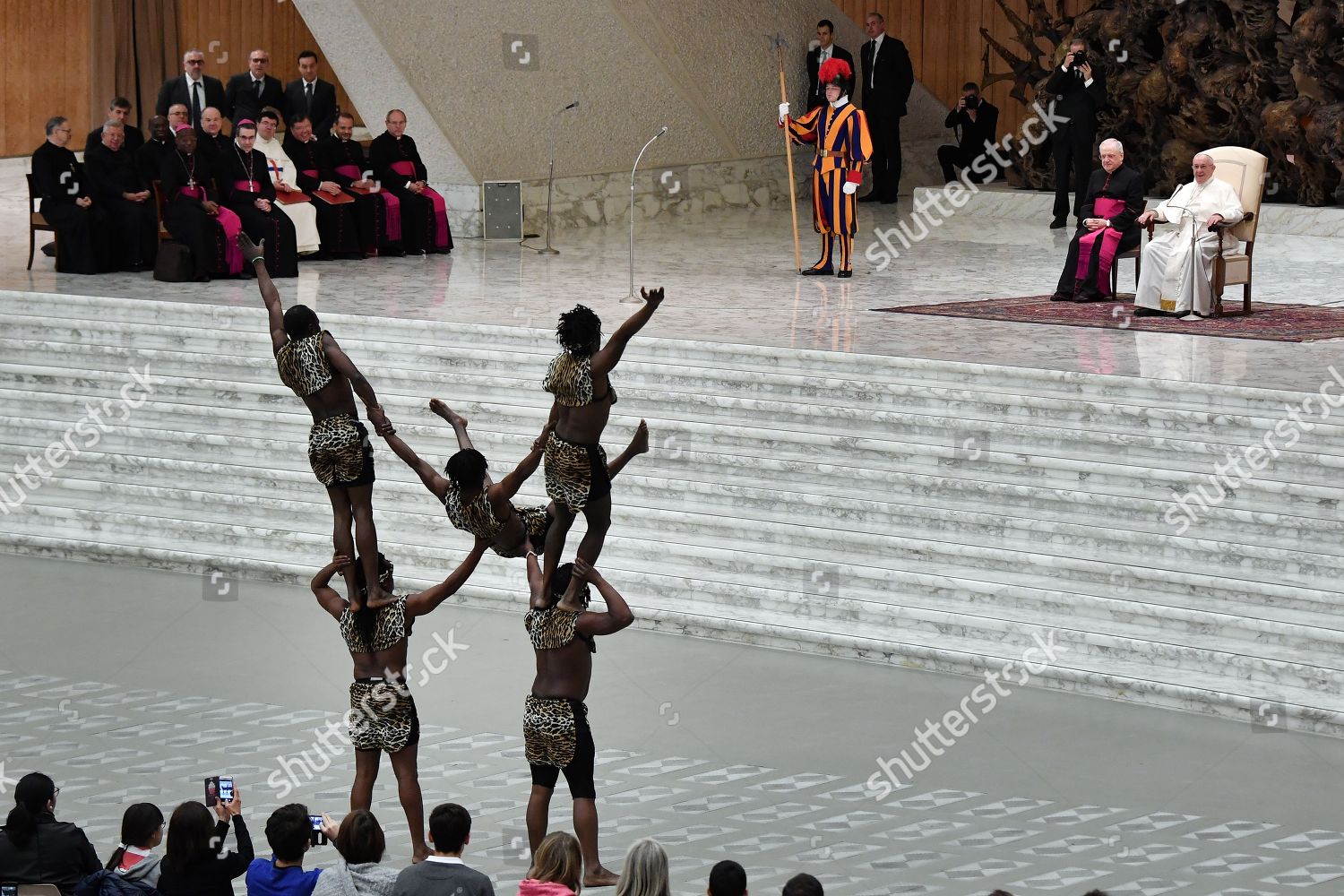 Pope Francis During Exhibition Circus Artists Editorial Stock Photo ...