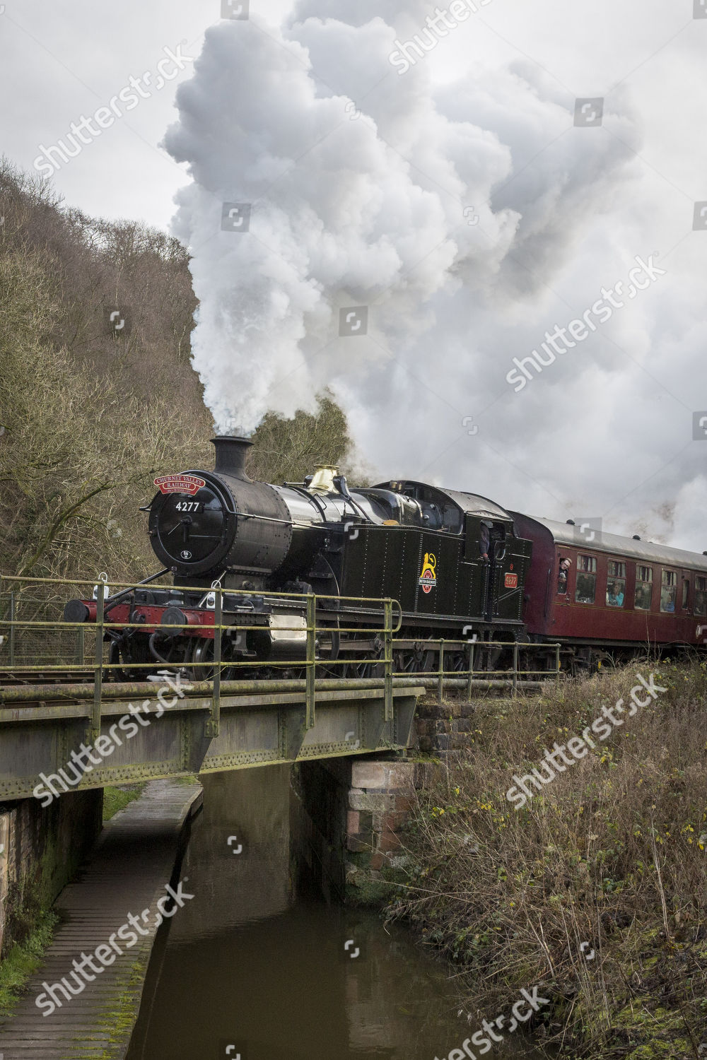 Steam Train On Churnet Valley Railway Editorial Stock Photo - Stock ...