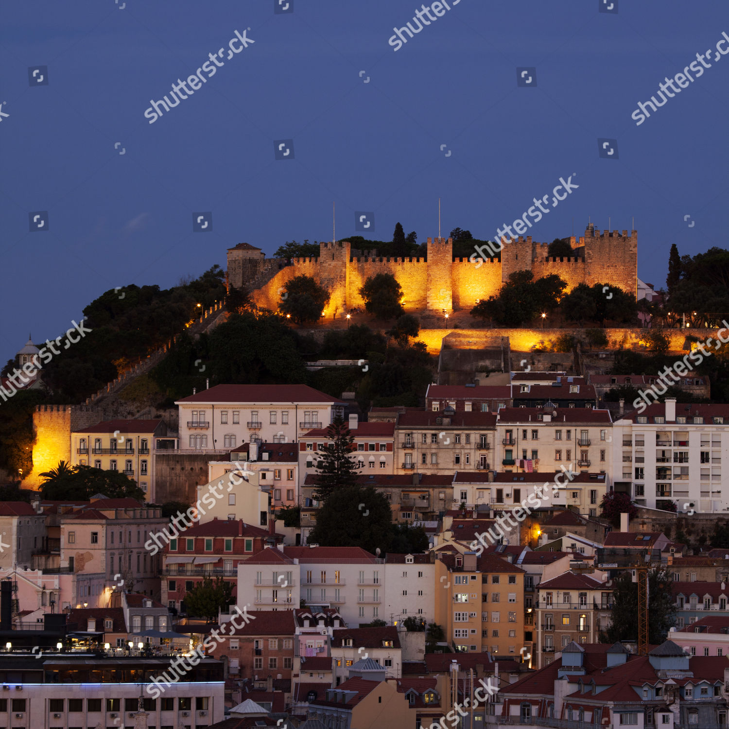 Castle St George Castelo De Jorge Editorial Stock Photo - Stock Image ...