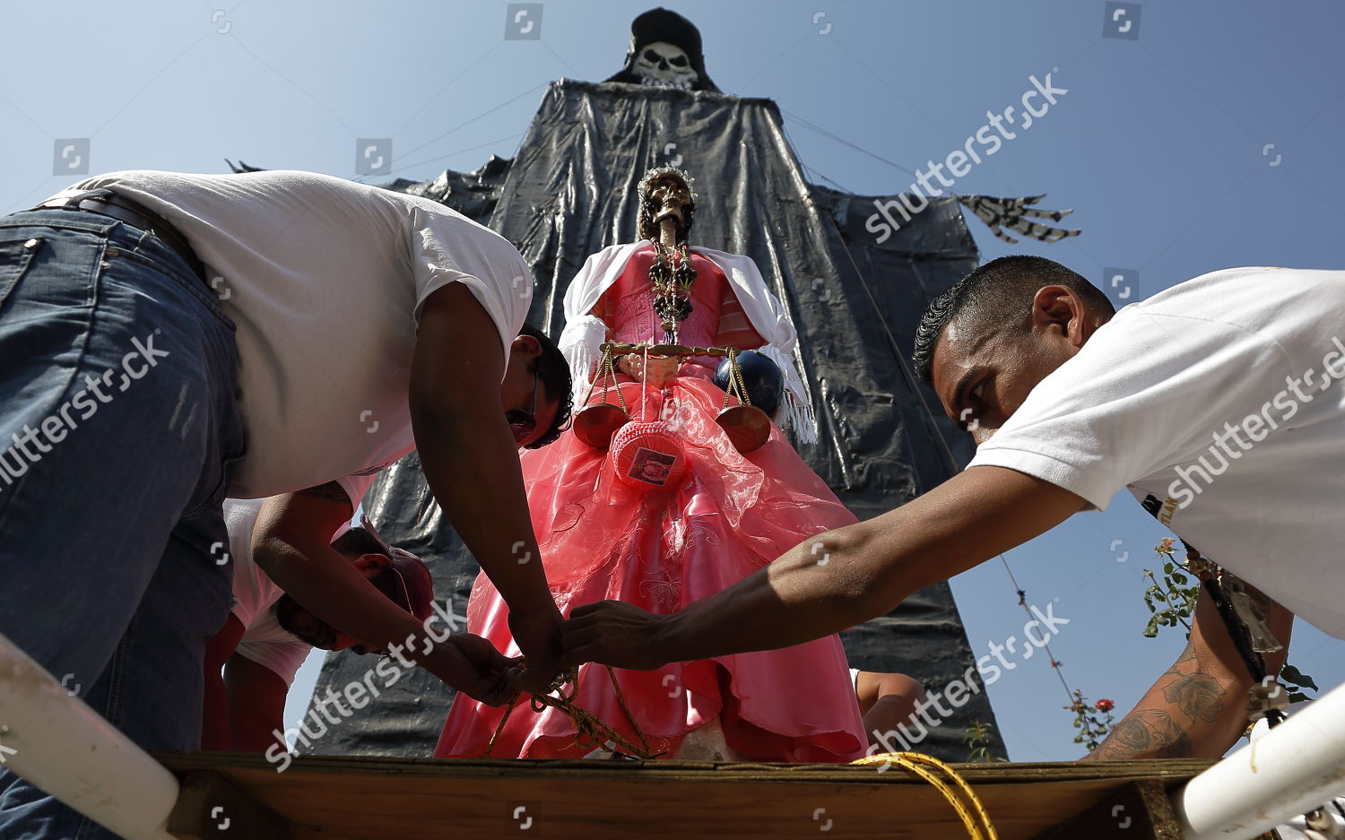 Devotees Participate Ceremony Temple Santa Muerte Editorial Stock Photo ...