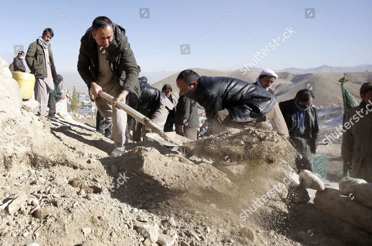 People Bury Victims Day After Suicide Editorial Stock Photo - Stock ...