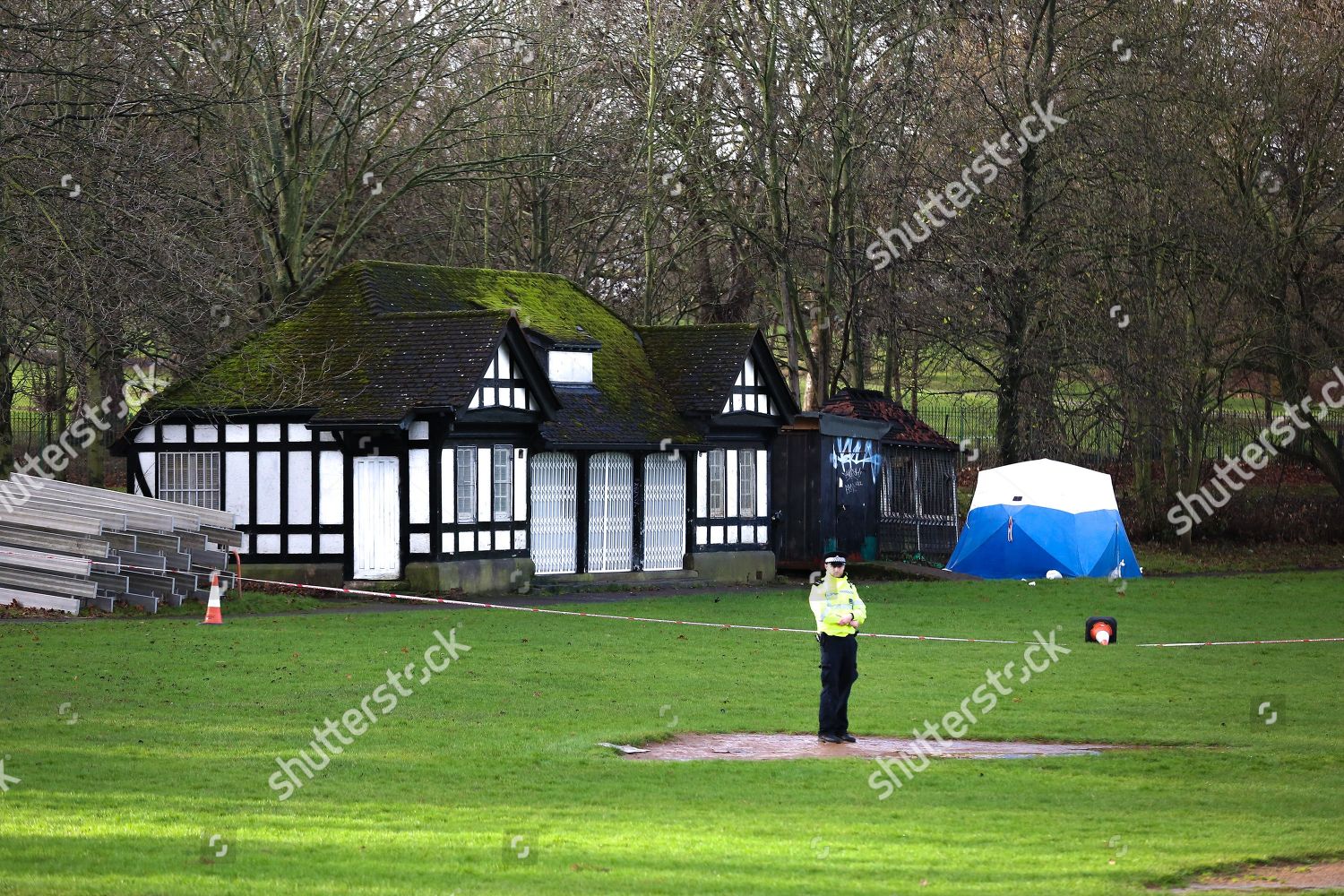 Police Officer Guards Police Tent That Editorial Stock Photo - Stock ...