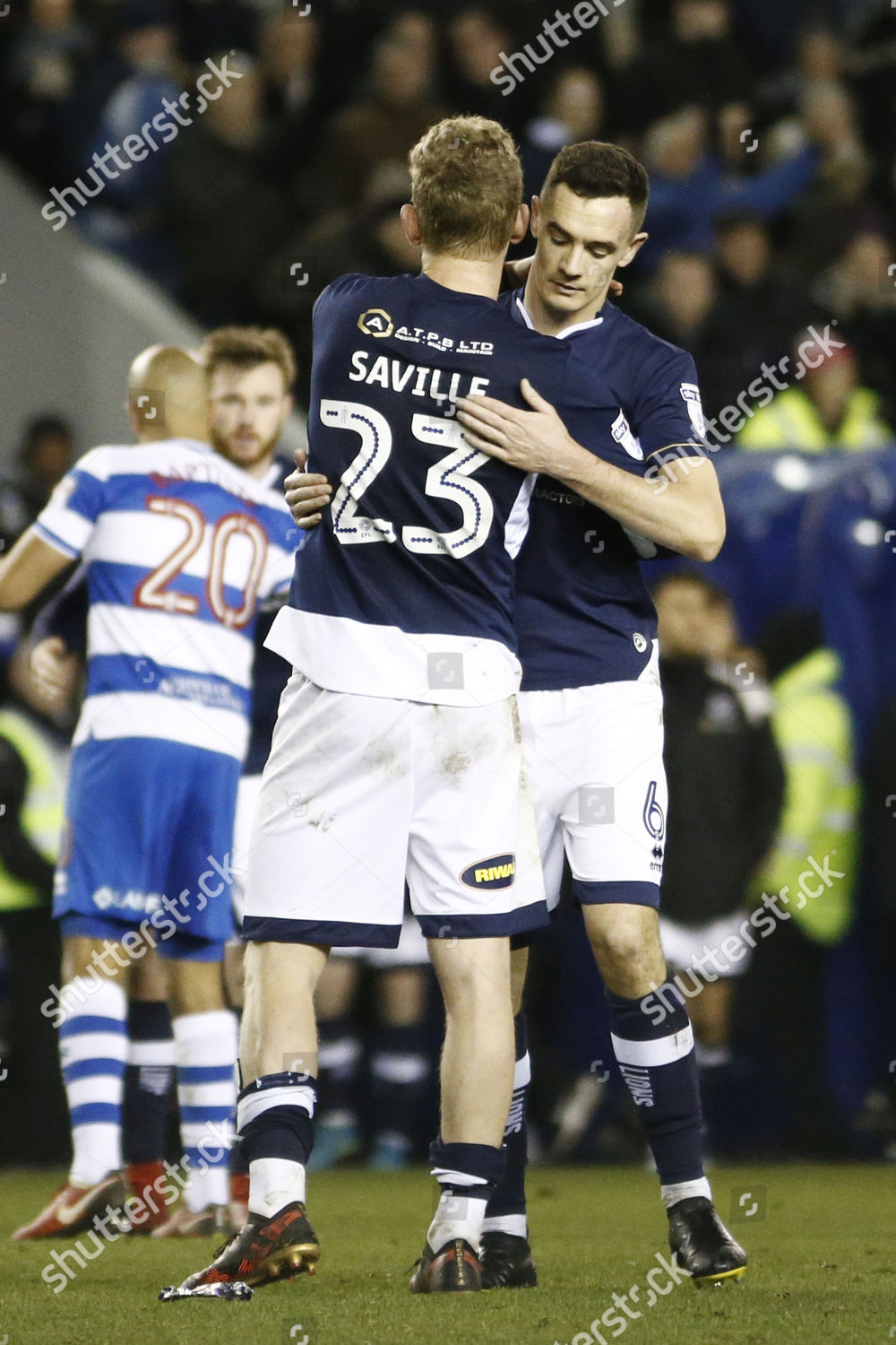 George Saville Shaun Williams Millwall Embrace Editorial Stock Photo ...
