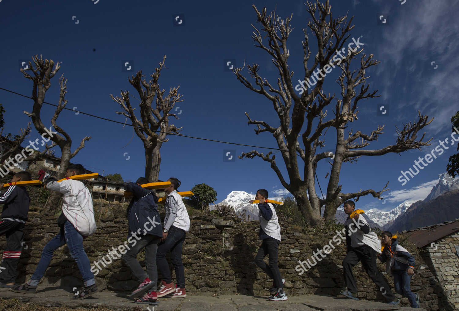 Nepalese Indigenous People Gurung Community Wearing Editorial Stock ...