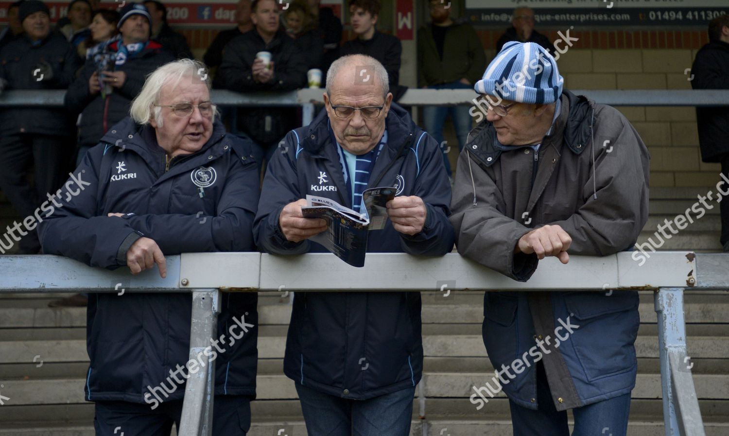 There Wycombe Fans Read Programme Before Editorial Stock Photo - Stock ...