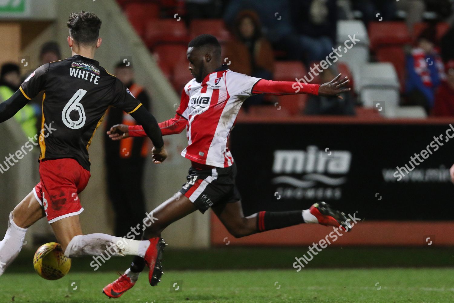 Mohamed Eisa Shoots Past Ben White Editorial Stock Photo - Stock Image ...