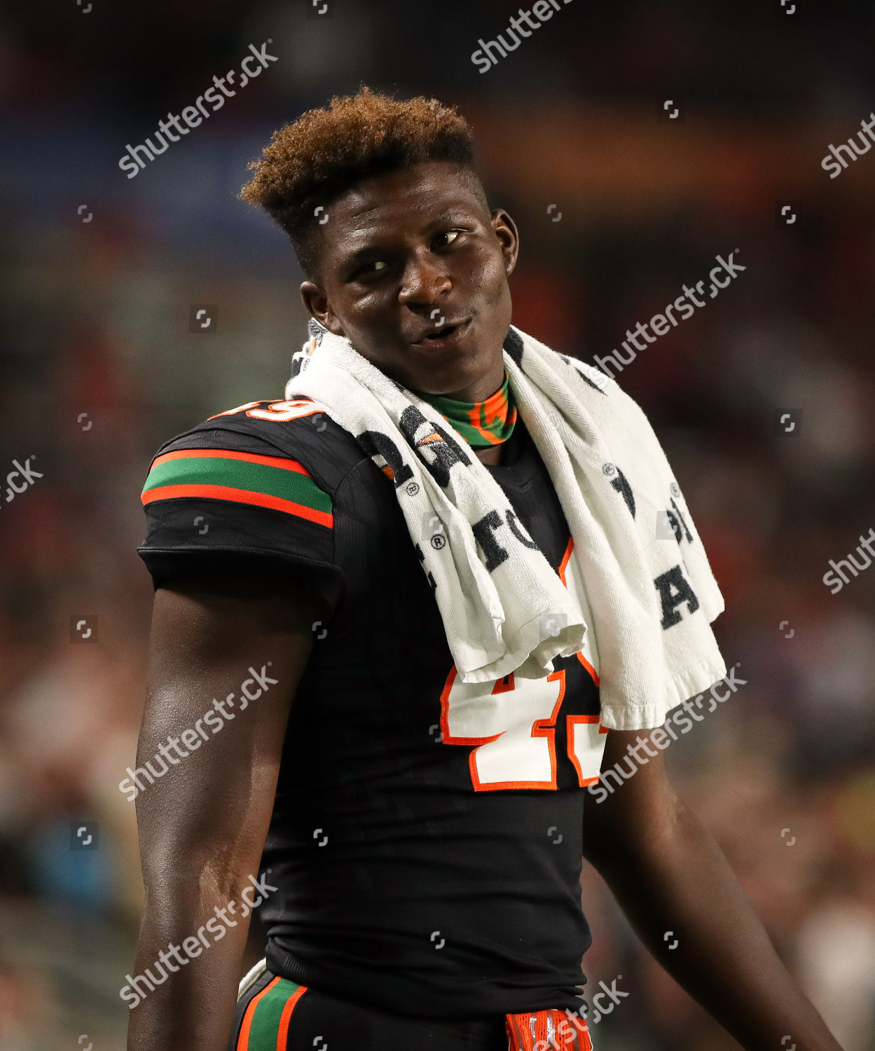 Miami Hurricanes Linebacker Shawn Walker 49 Editorial Stock Photo ...