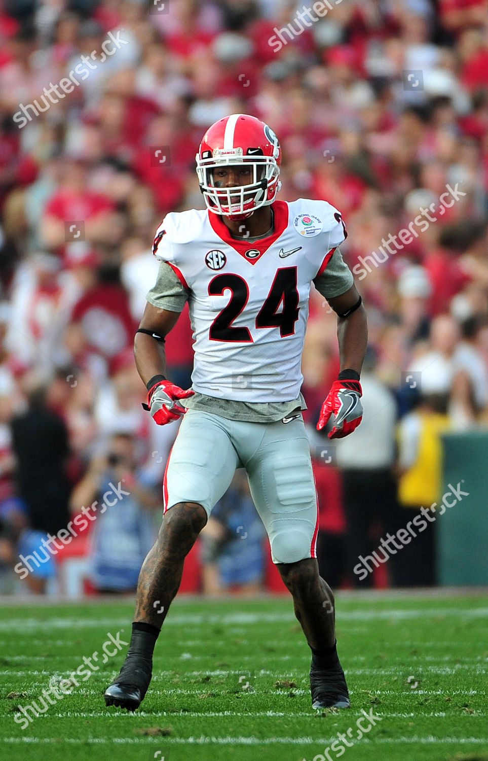 Georgia Bulldogs Safety Dominick Sanders 24 Editorial Stock Photo ...