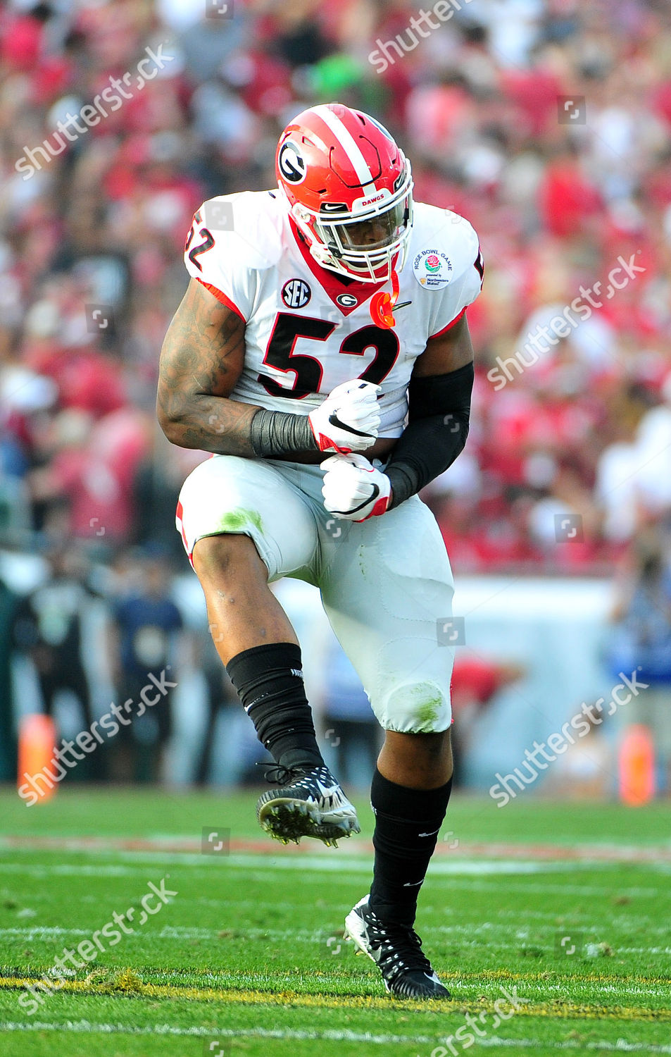 Georgia Bulldogs Defensive Lineman Tyler Clark Editorial Stock Photo ...