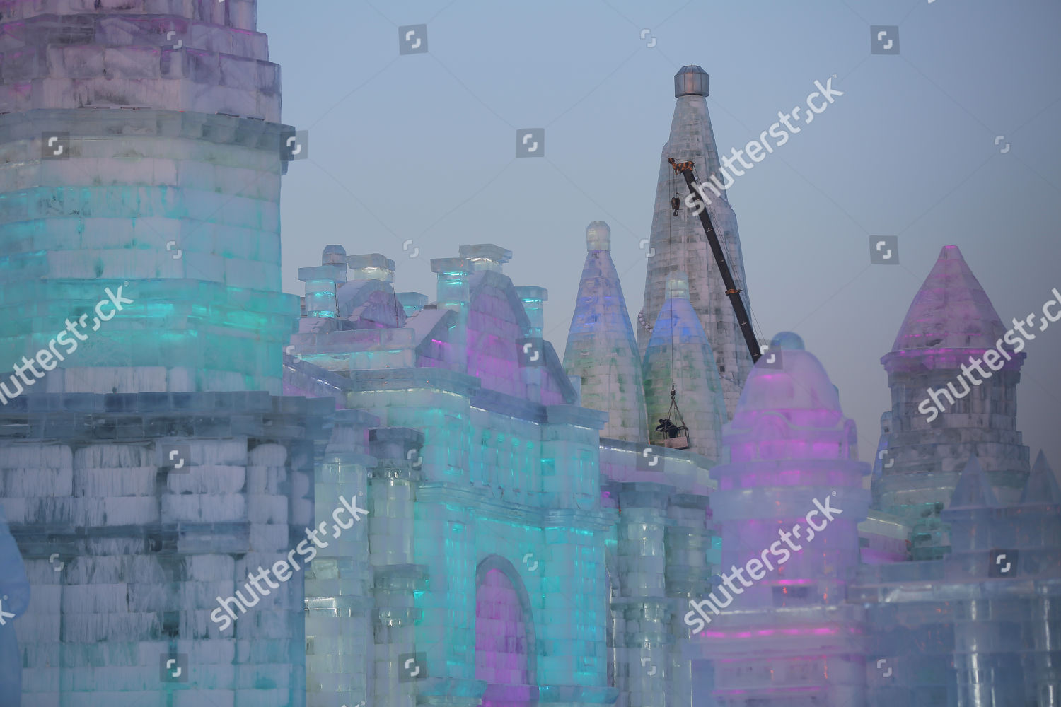 Worker Slung By Sling Van Carve Editorial Stock Photo - Stock Image ...