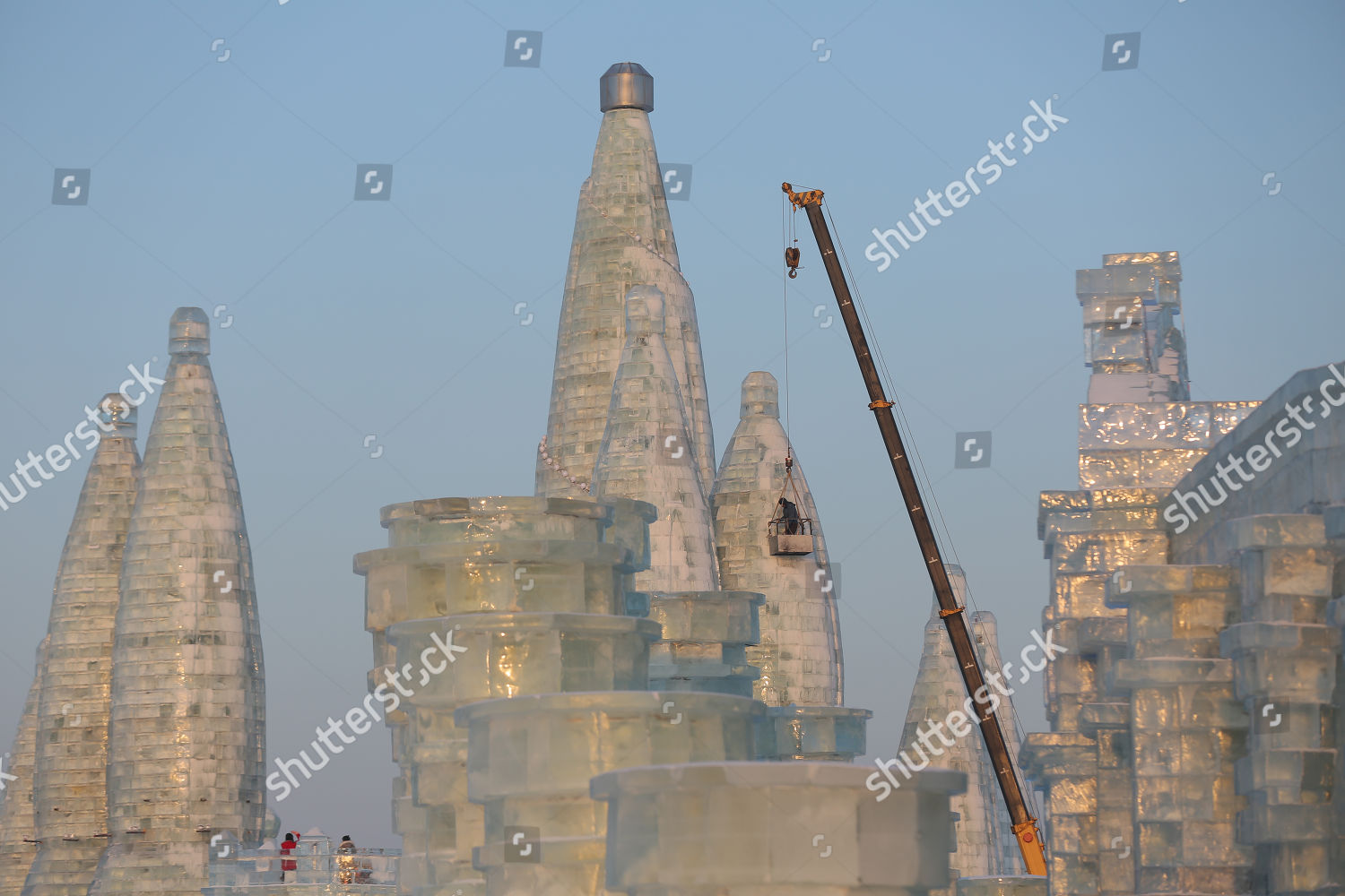 Worker Slung By Sling Van Carve Editorial Stock Photo - Stock Image ...