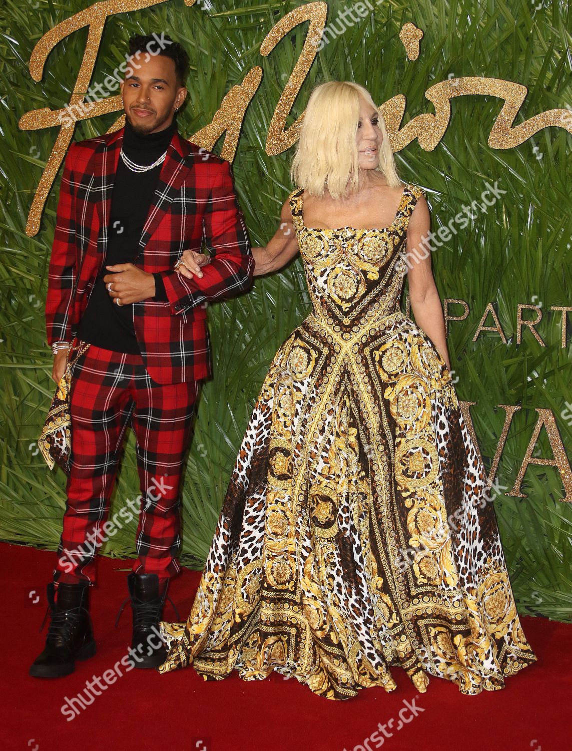 Lewis Hamilton Donatella Versace Editorial Stock Photo - Stock Image ...