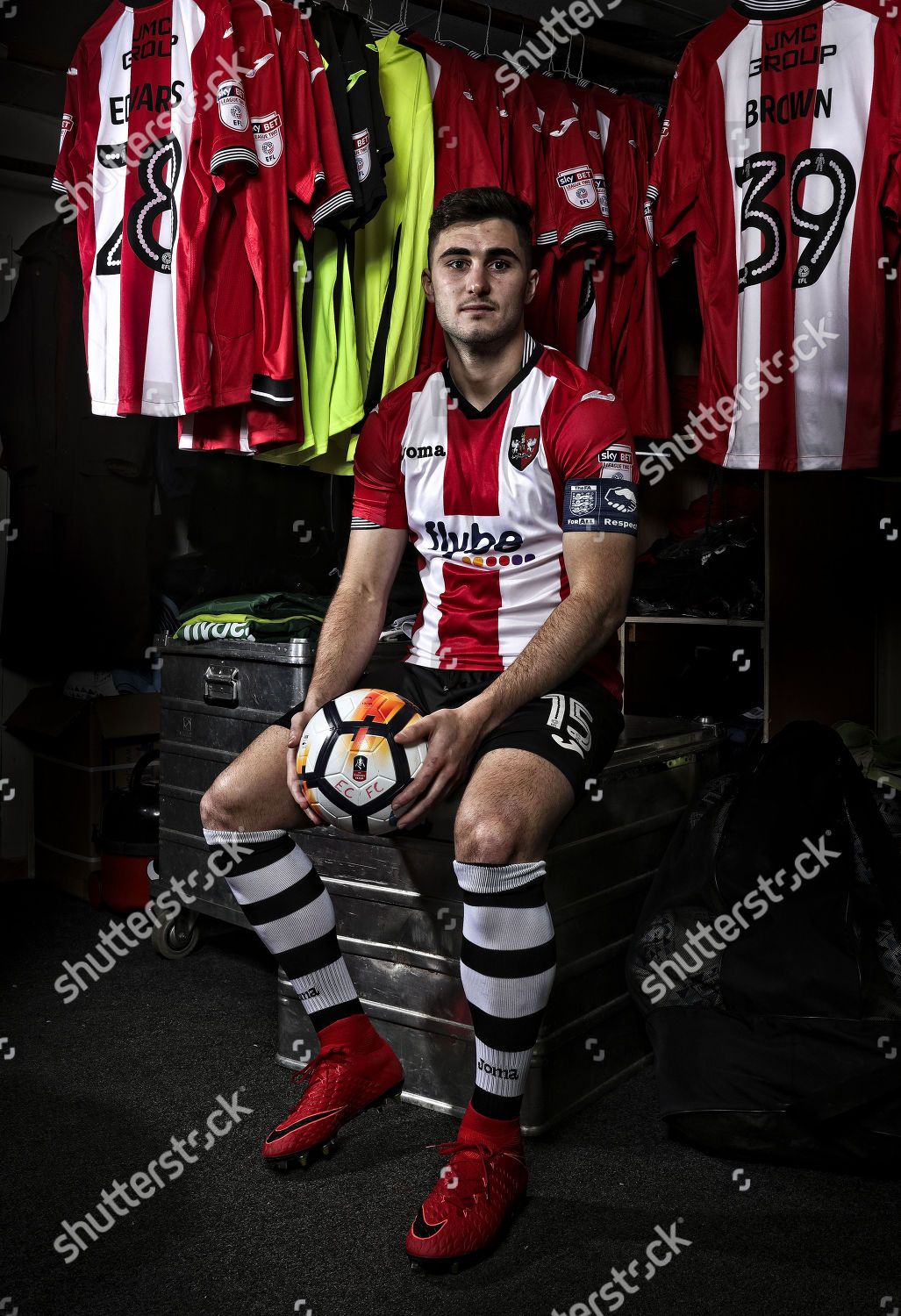 Jordan Mooretaylor Captain Exeter City Poses Editorial Stock Photo ...