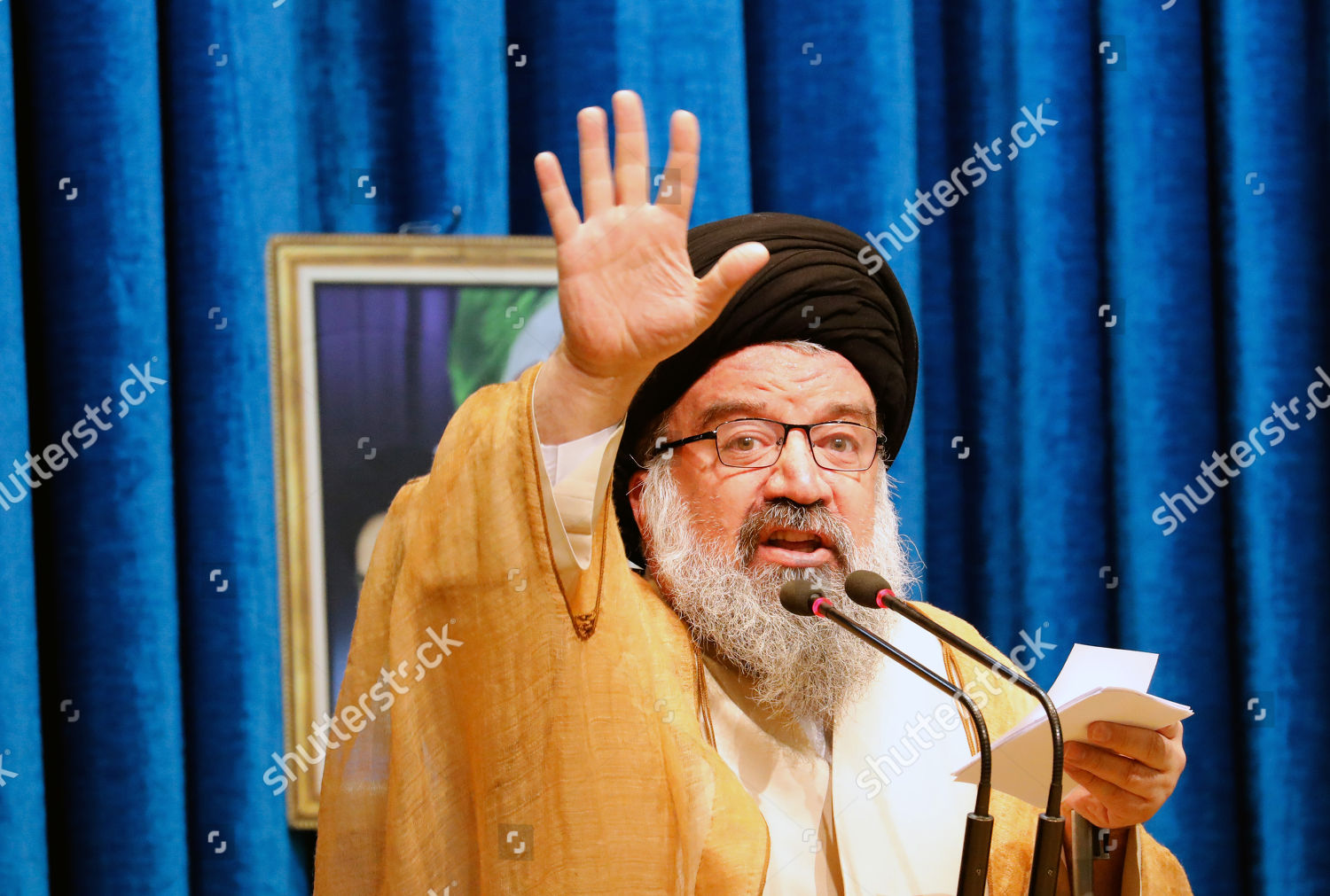 Iranian Ayatollah Ahmad Khatami Delivers His Editorial Stock Photo ...