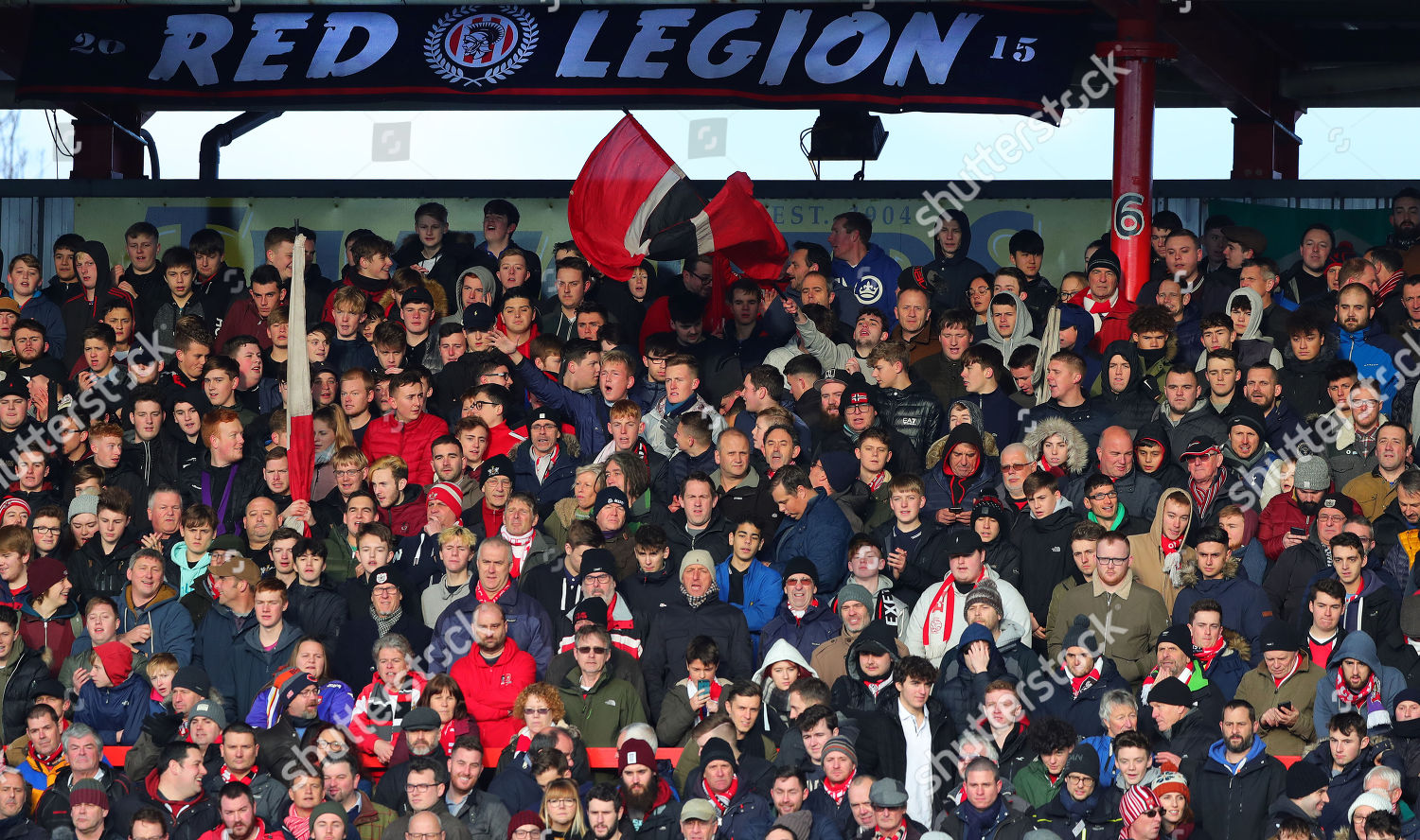 Exeter City Fans Red Legion During Editorial Stock Photo - Stock Image ...