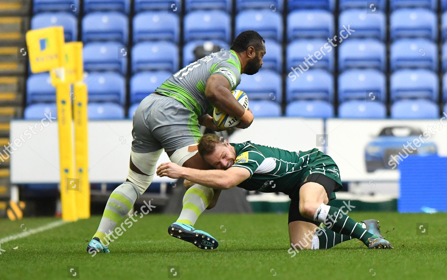 Greig Tonks London Irish Tackle On Editorial Stock Photo - Stock Image ...