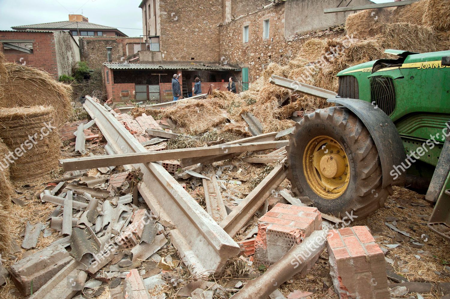 View Damages Caused Collapsed Farm Warehouse Editorial Stock Photo ...
