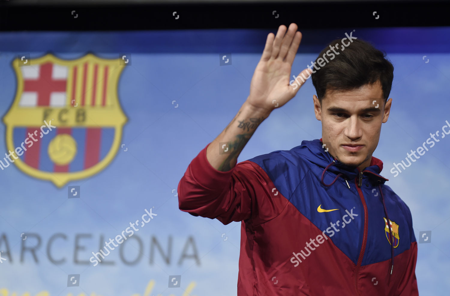 Philippe Coutinho During His Presentation Fc Editorial Stock Photo ...