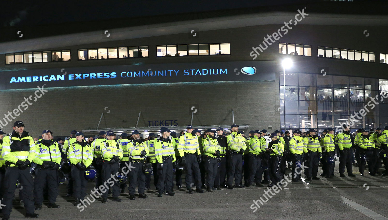 Police Presence Outside Amex Stadium Ahead Editorial Stock Photo ...