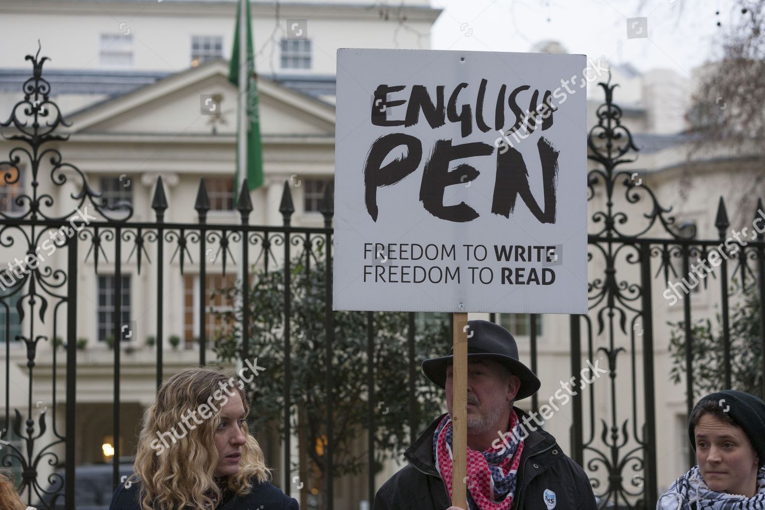 English Pen Reporters Without Borders Hold Editorial Stock Photo ...