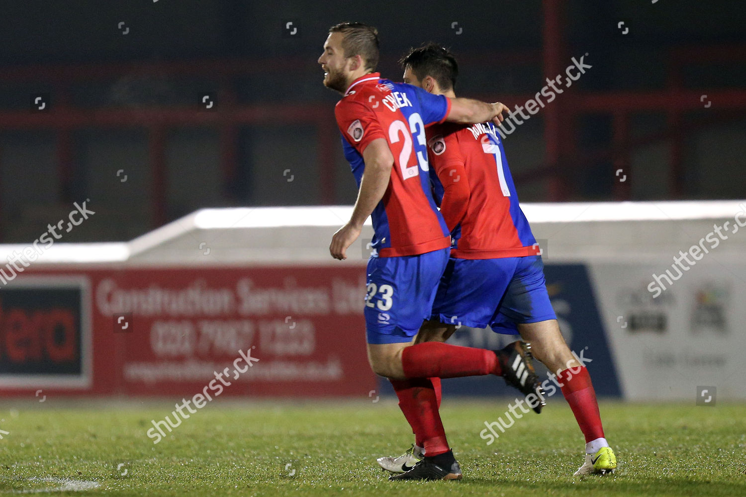 Michael Cheek Dagenham Congratulated After Scoring Editorial Stock ...