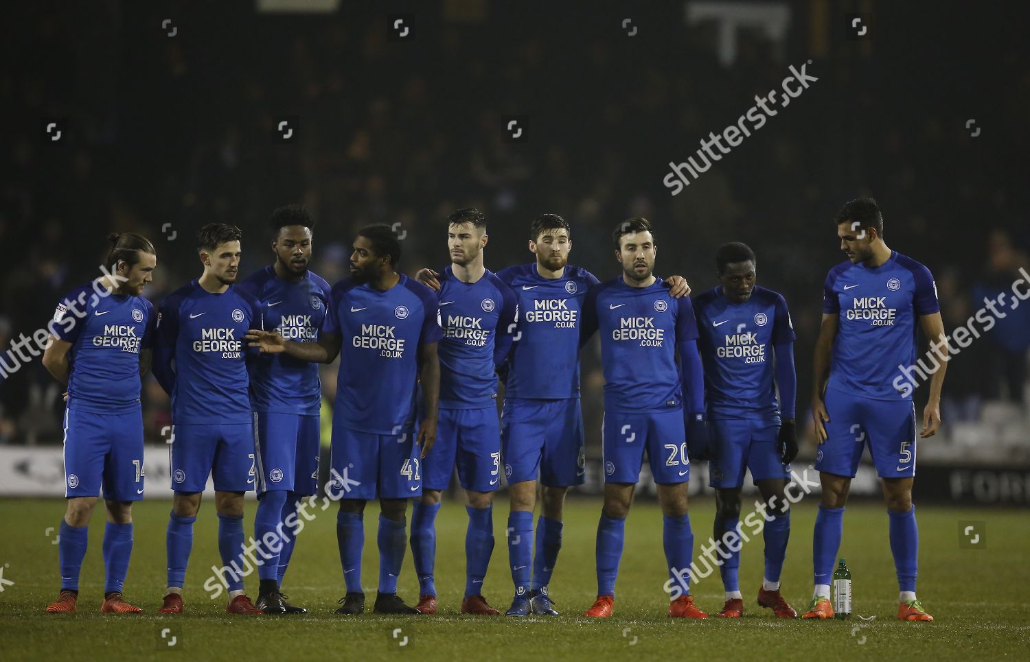 Peterborough United Players During Penalty Shootout Editorial Stock ...