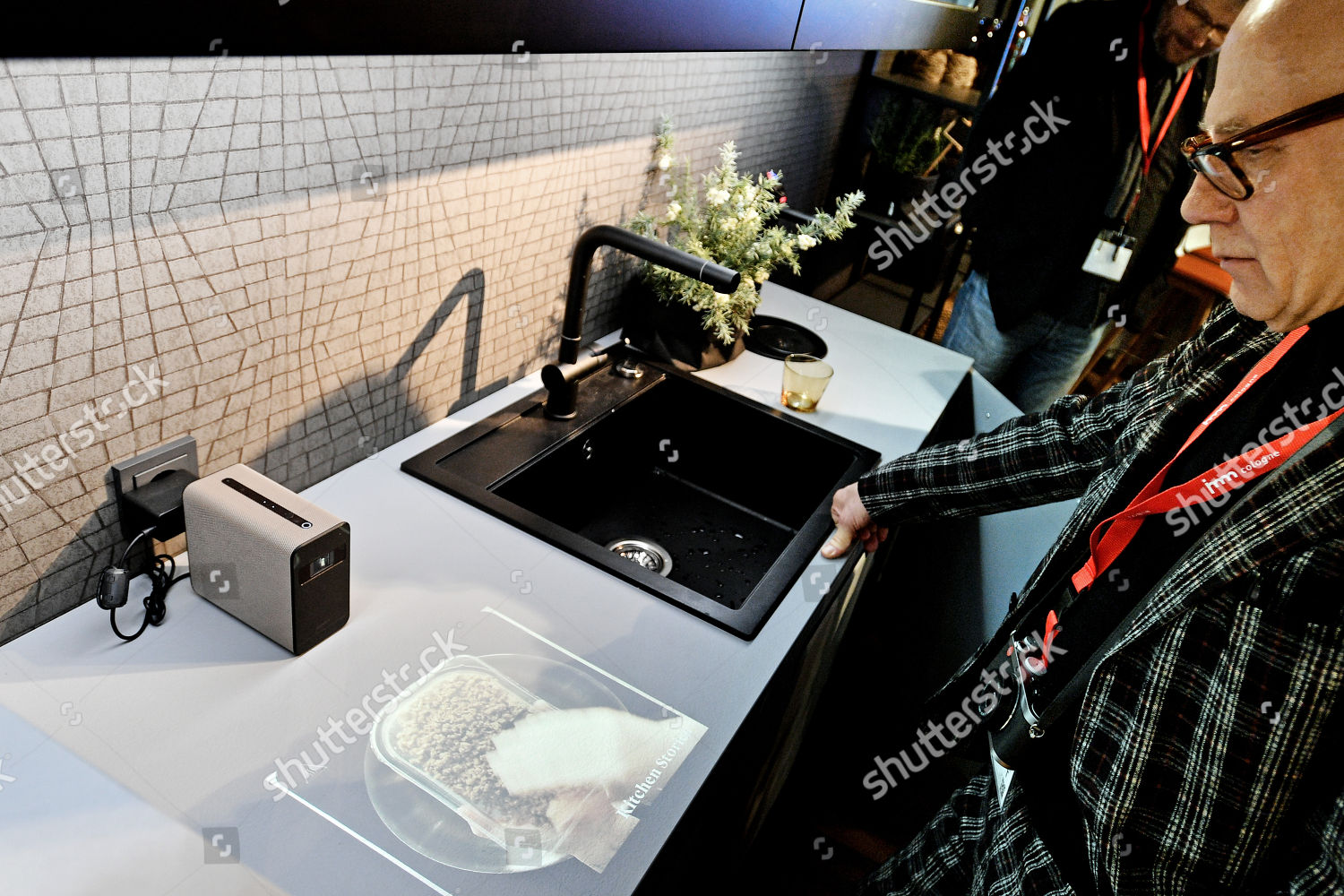 Projection On Kitchen Countertop Shown International Editorial Stock ...