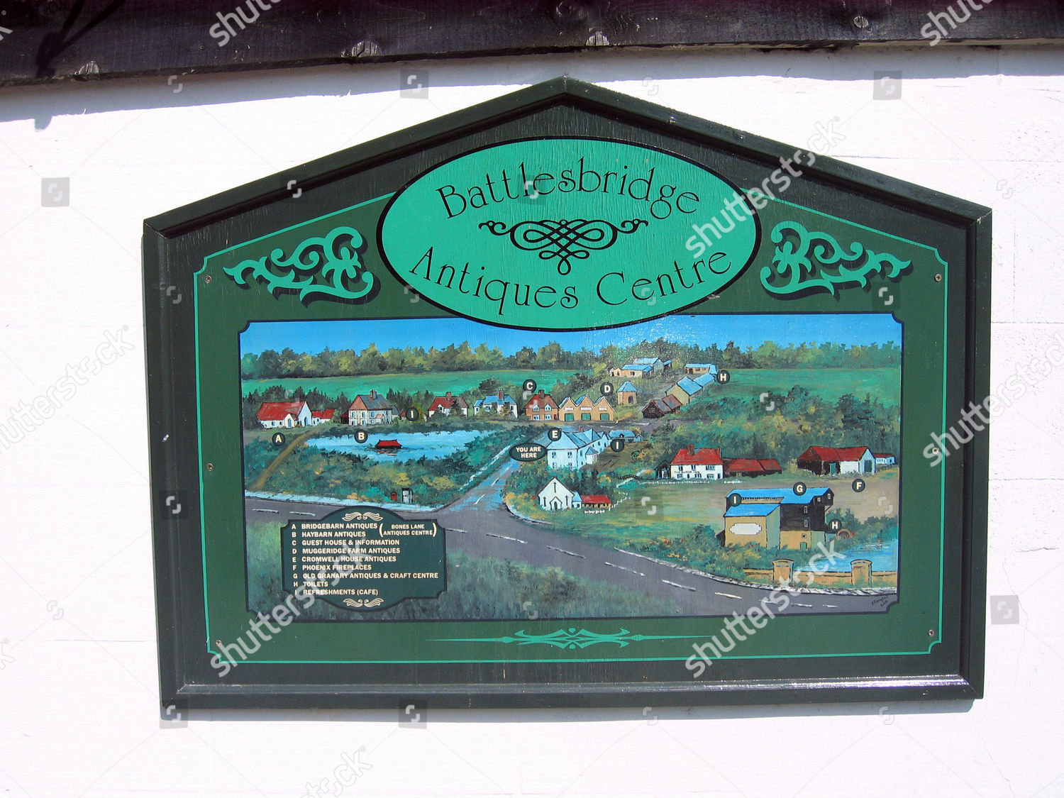 Sign Battlesbridge Antique Centre Battlesbridge Essex Editorial Stock ...
