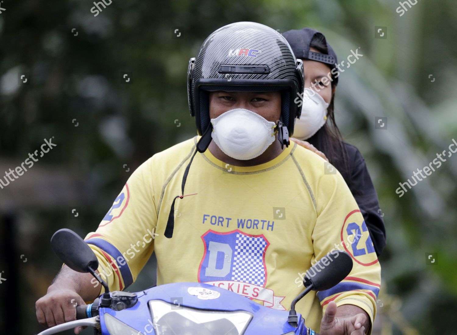 Filipinos Riding On Motorcycle Wear Face Editorial Stock Photo - Stock ...