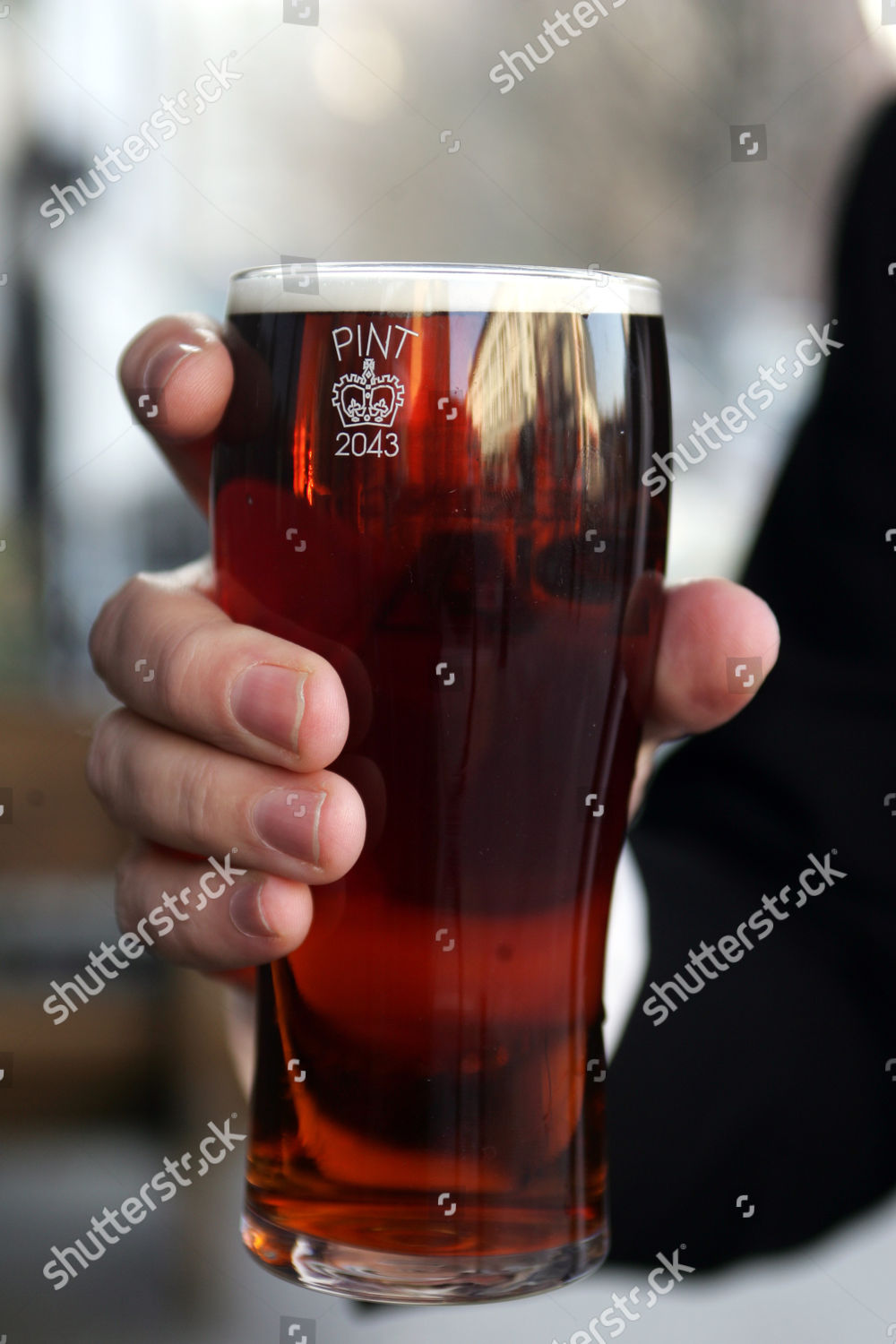 Imperial Pint Mark On Beer Glasses Editorial Stock Photo - Stock Image ...