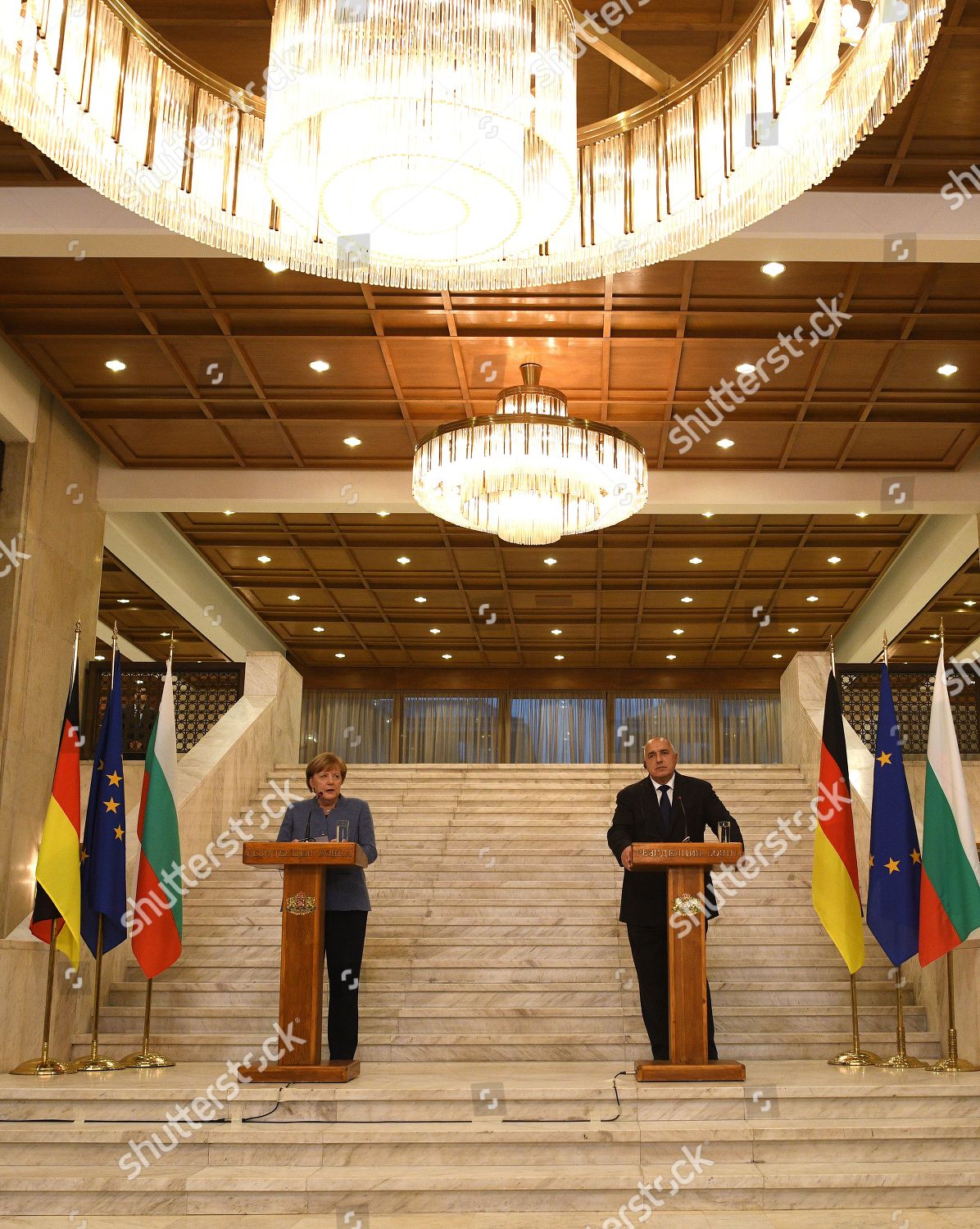Bulgarian Prime Minister Boyko Borissov R Editorial Stock Photo - Stock ...