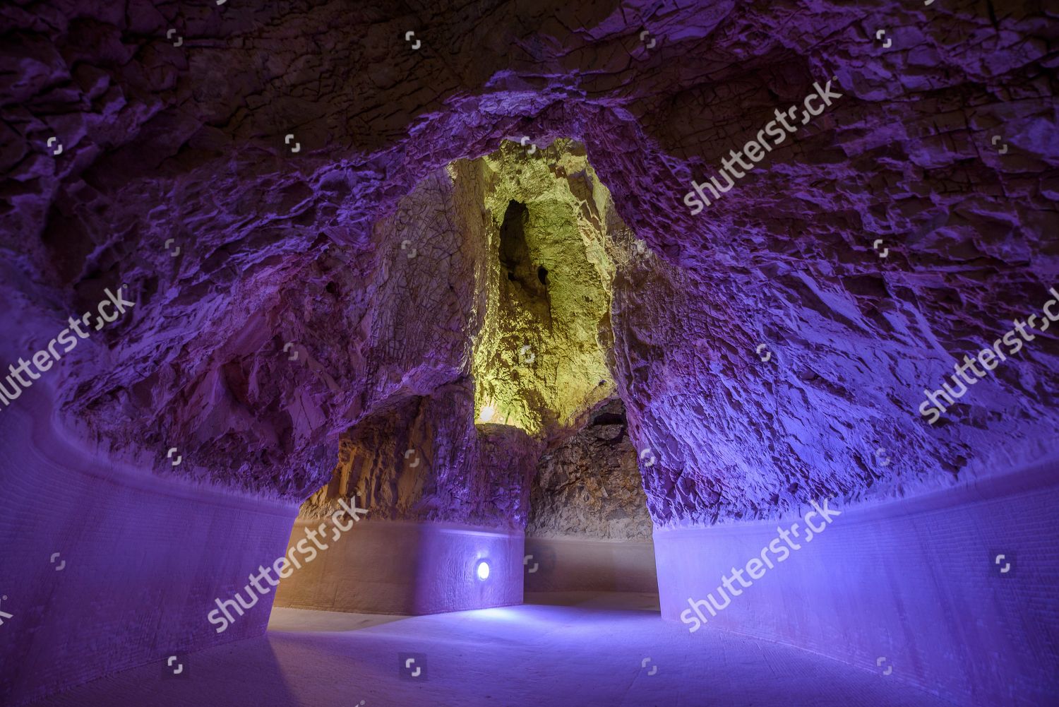 Limestone Formations Surround Drained Pool Cave Editorial Stock Photo ...
